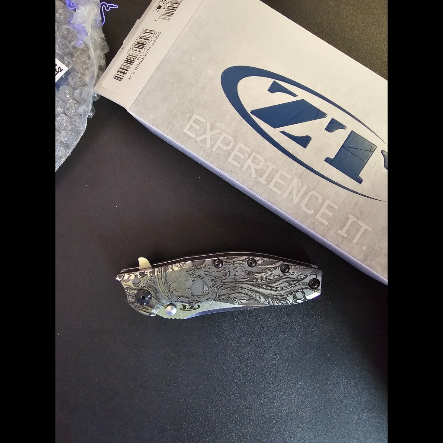 Bladebinge - Zero Tolerance ZT 0562Ti Davy Jones Engraved by ...