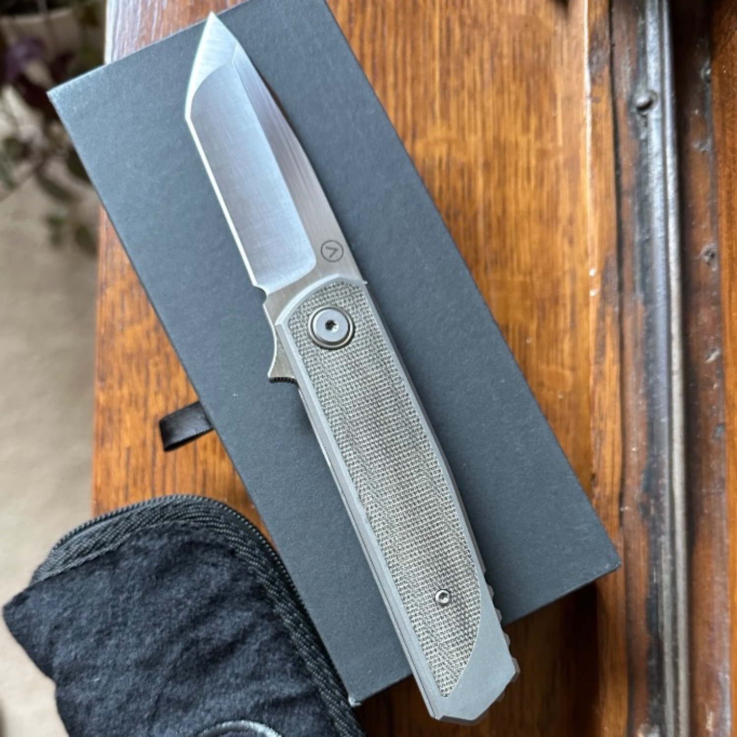 Bladebinge - Alliance Designs EZE 2.0 Micarta Inlay Titanium TI ...