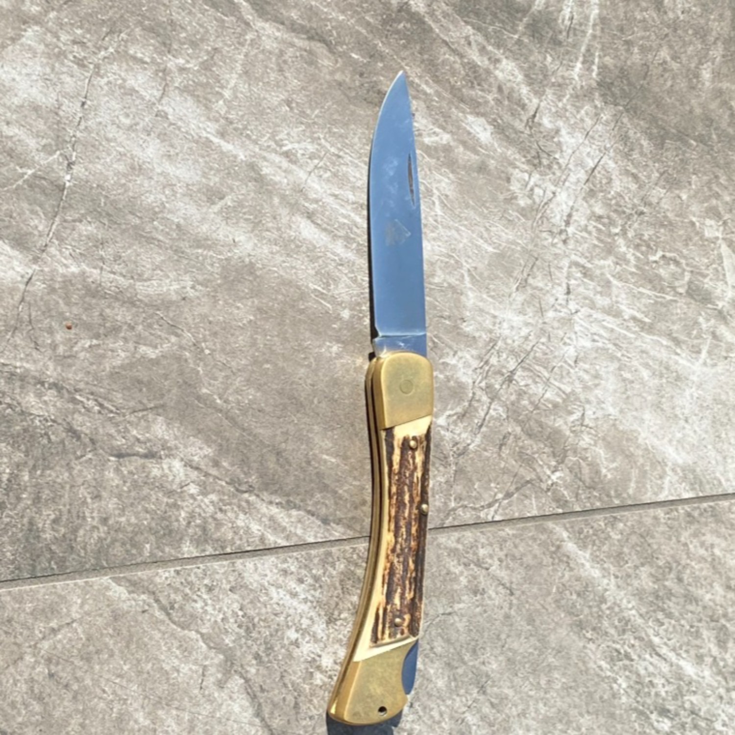 Bladebinge - Puma 1981 lock back folding knife with stag handle