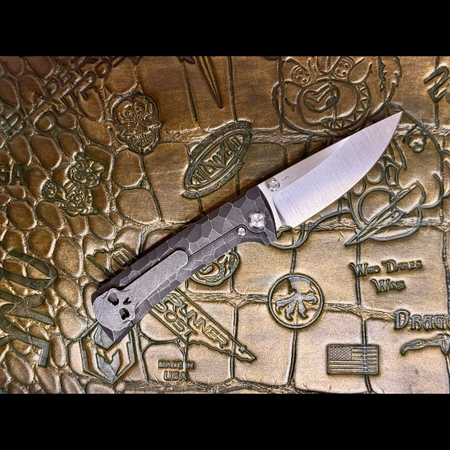 Bladebinge - Chaves Knives - RCK9, Black Full Rock Titanium, XH Skull ...