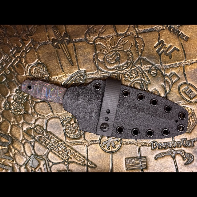 Bladebinge - Jason Knight - Mini Coffin Bowie Fixed Blade - 80s Camo ...