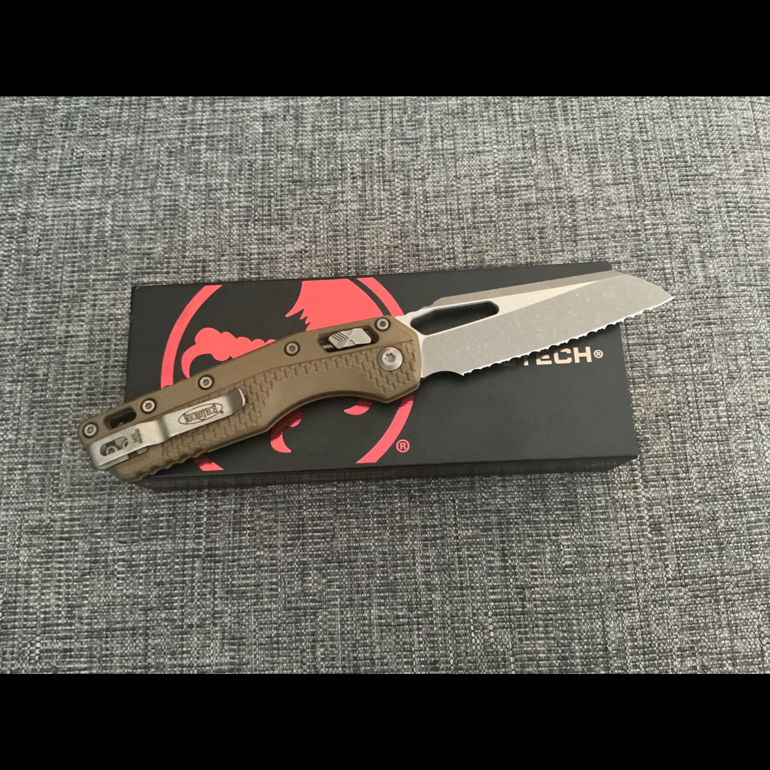 Bladebinge - MICROTECH KNIVES MSI S/E TRI-GRIP POLYMER DARK EARTH FULL ...