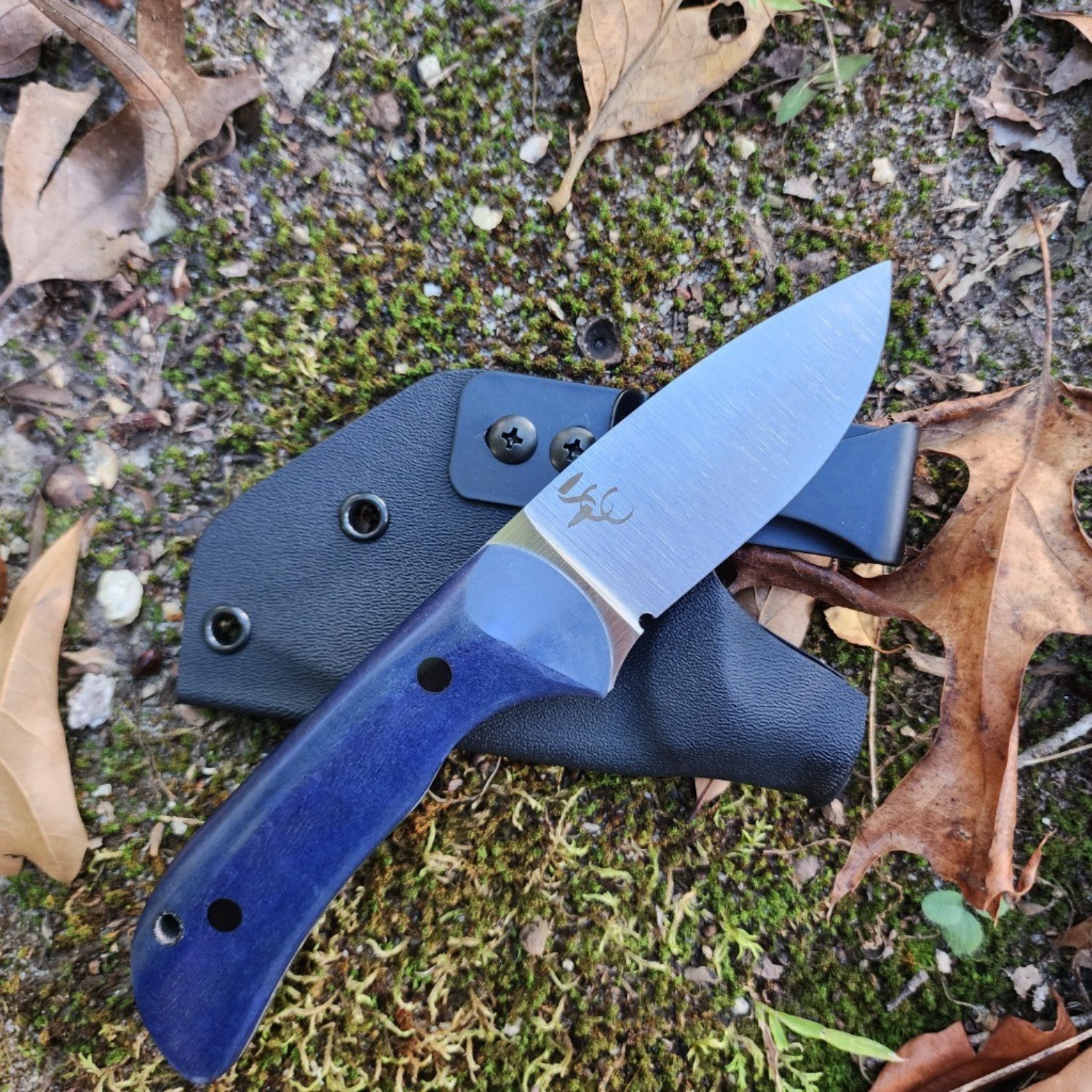 Bladebinge - Steadfast 3" s90v 65 HRC Blue Canyon Black pins