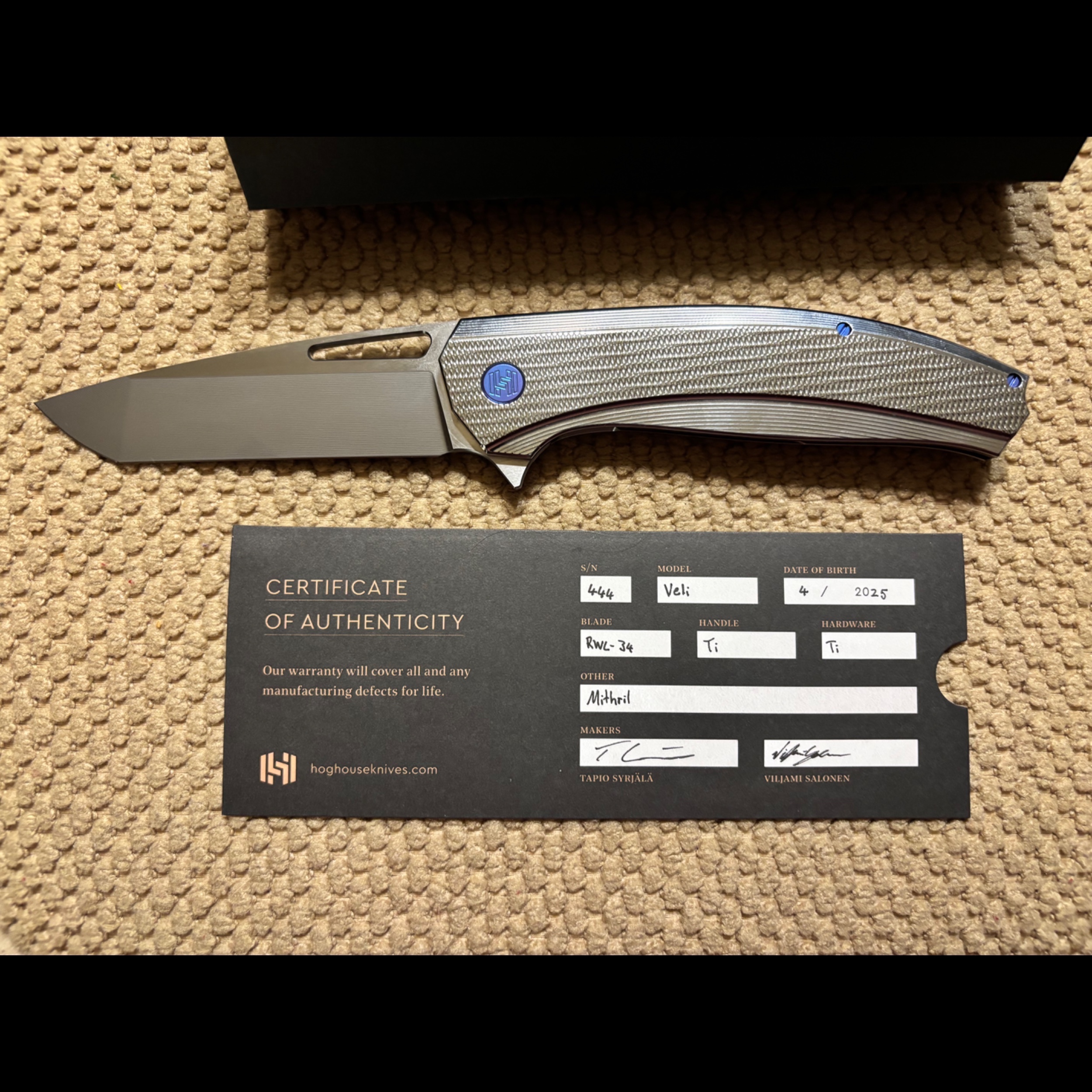 Bladebinge - Hog House Knives Veli