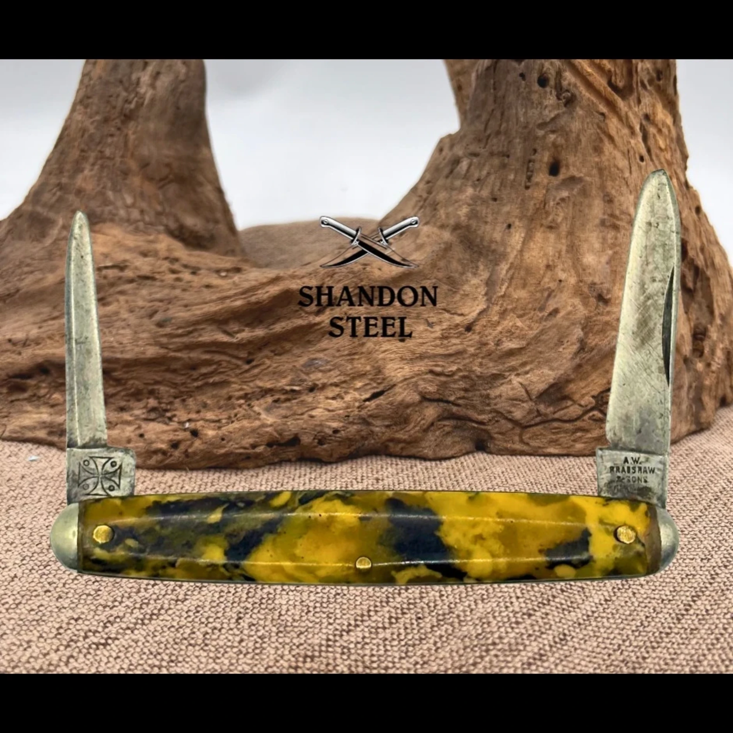 Bladebinge - A.W. Bradshaw & Sons Antique 2 Blade Pen Knife c. 1856 ...