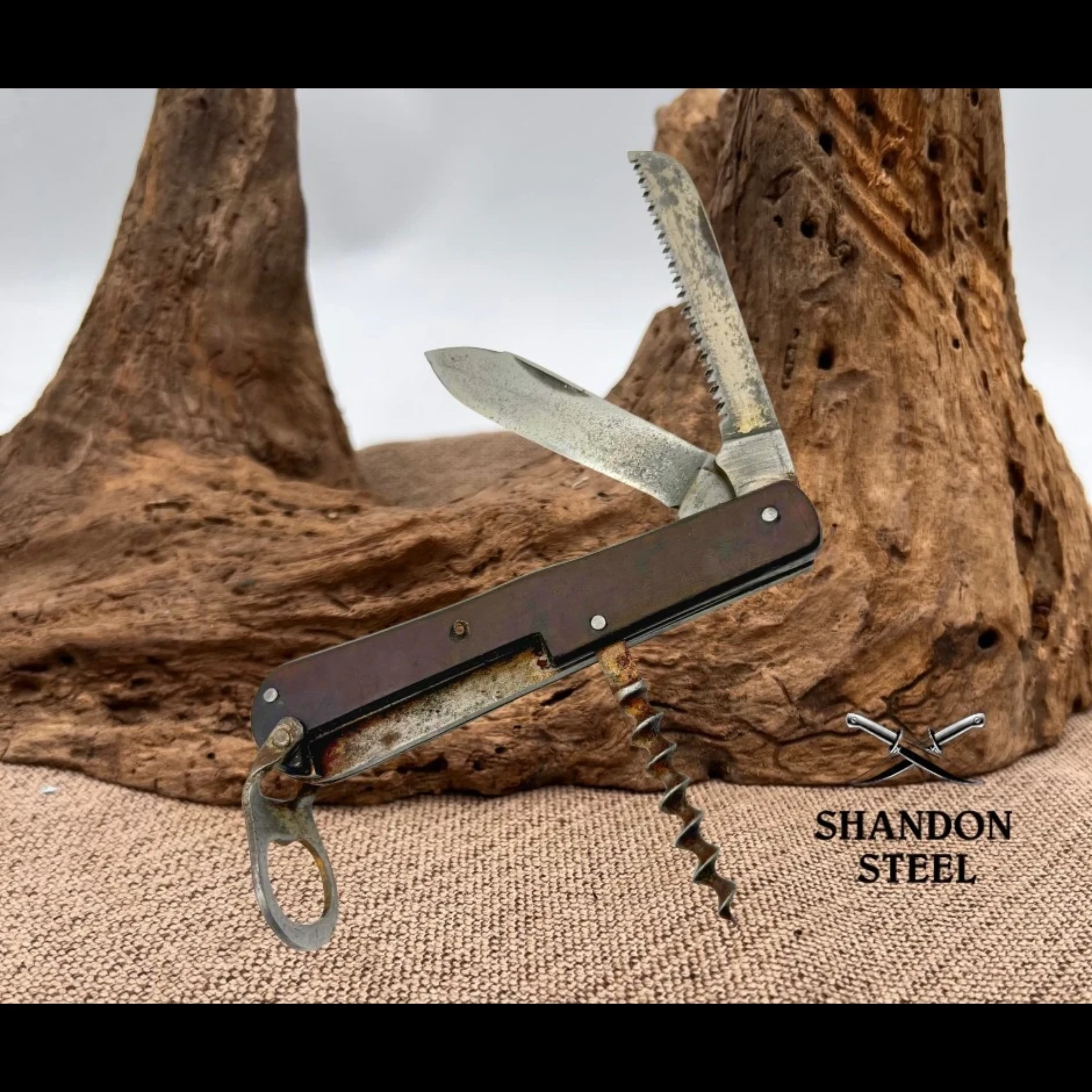 Bladebinge - Vintage Folding Pocket Knife Bottle Opener Corkscrew Saw ...