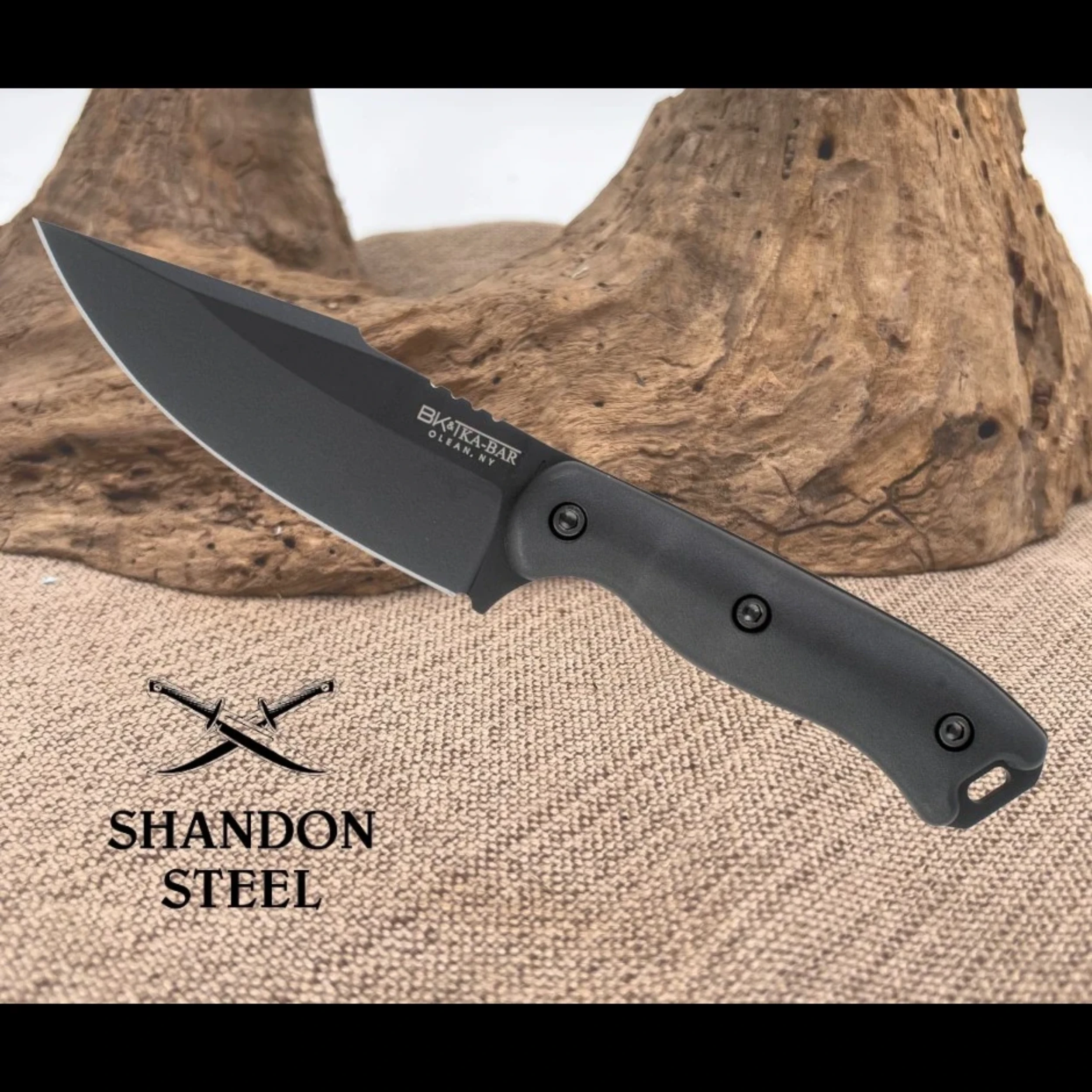 Bladebinge - KABAR Becker Harpoon 4.5" Fixed Blade Knife Drop Point w ...