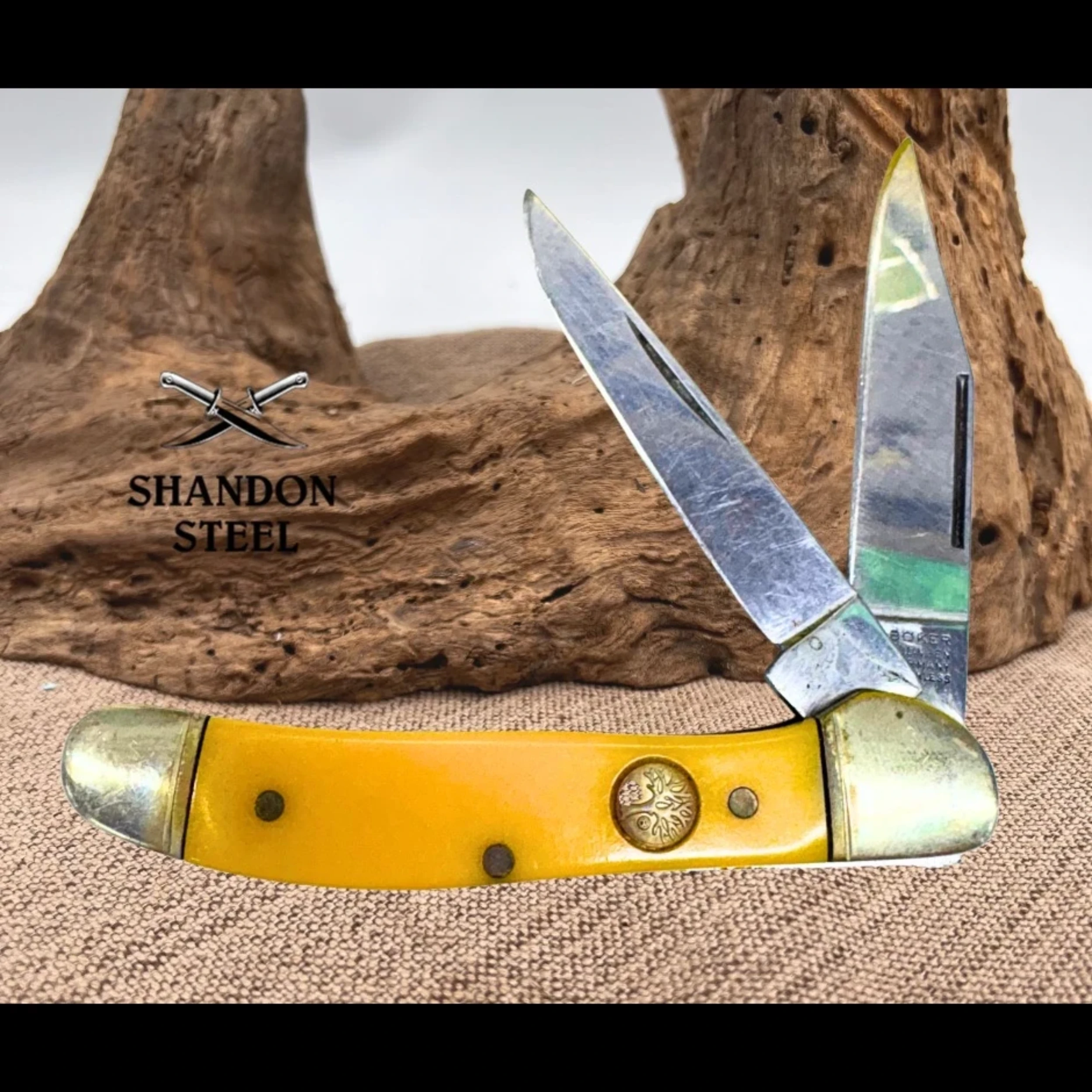 Bladebinge - BOKER Treebrand Copperhead Smooth Yellow Classic Pocket ...