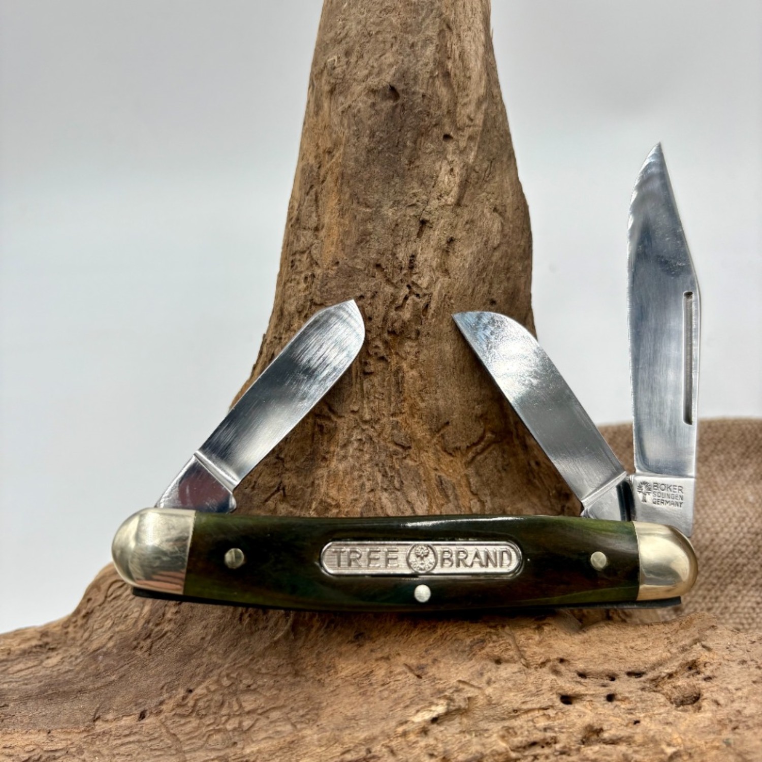 Bladebinge - Boker Solingen Germany Tree Brand Green Bone 3 Blade ...