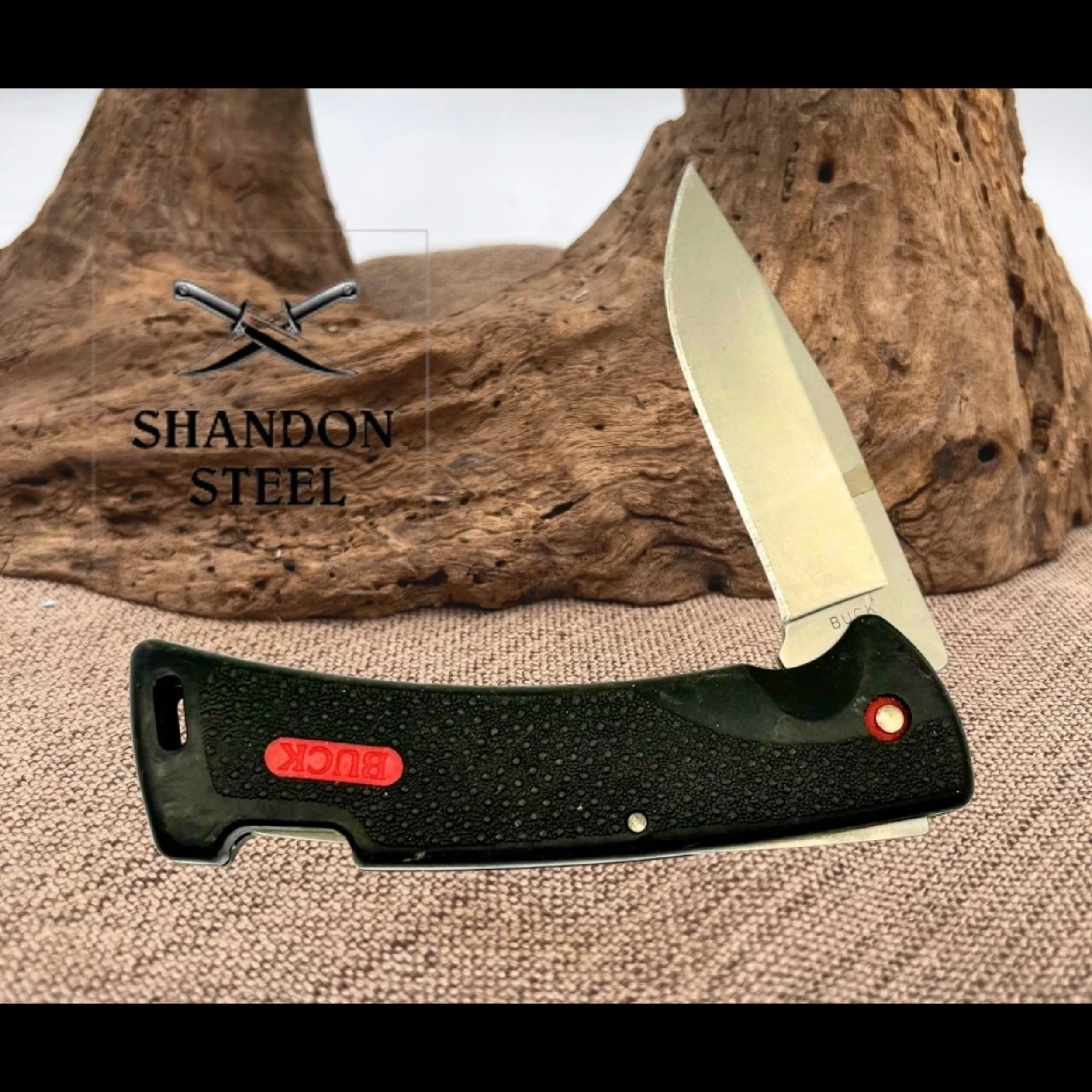 Bladebinge - Buck 450 Lock Back USA Made Plain Edge Drop Point Folding ...