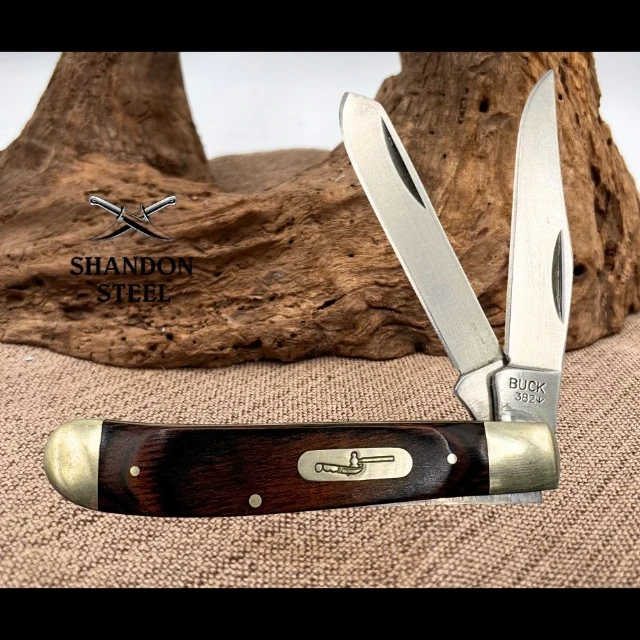 Bladebinge - Buck 382 Trapper Two Blade Folding Pocket Knife 2007 Clip ...