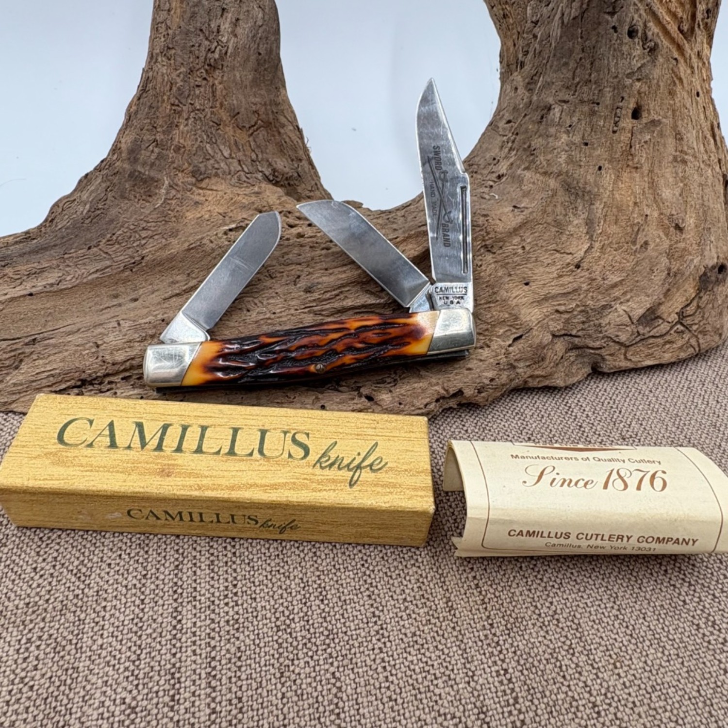 Bladebinge - Camillus 89 Sword Brand Knife USA Imitation Stag Premium 3 ...