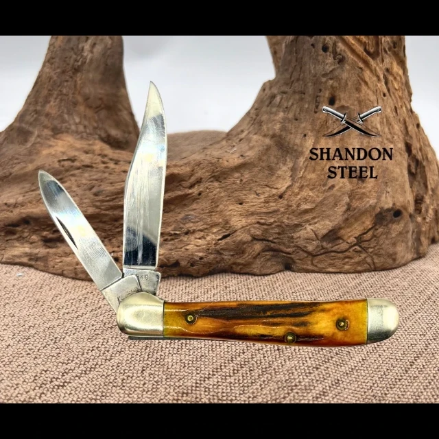 Bladebinge - Case XX USA 6249 Copperhead Stag Vintage 1979 Two Blade ...