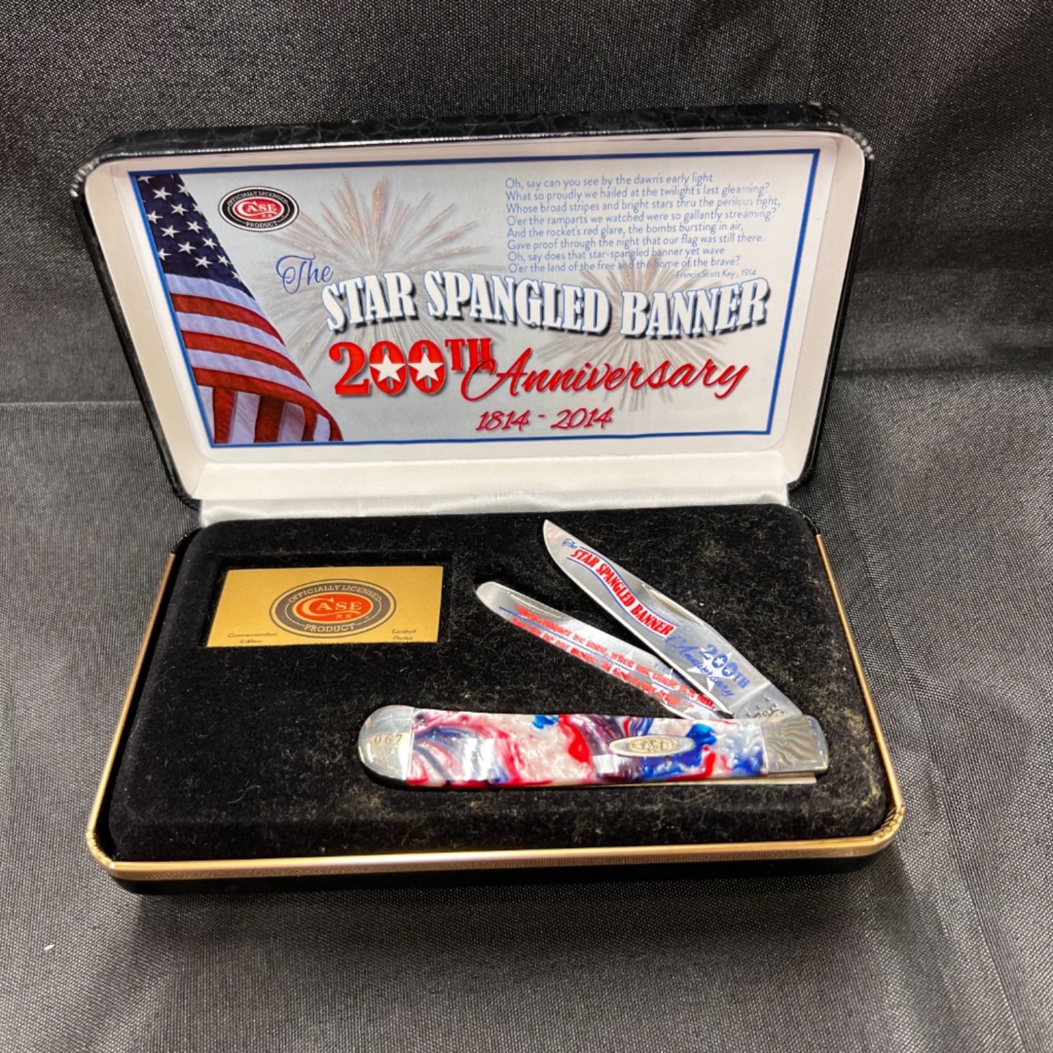 Bladebinge - CASE The Star Spangled Banner 200th Anniversary, NIB, Trapper