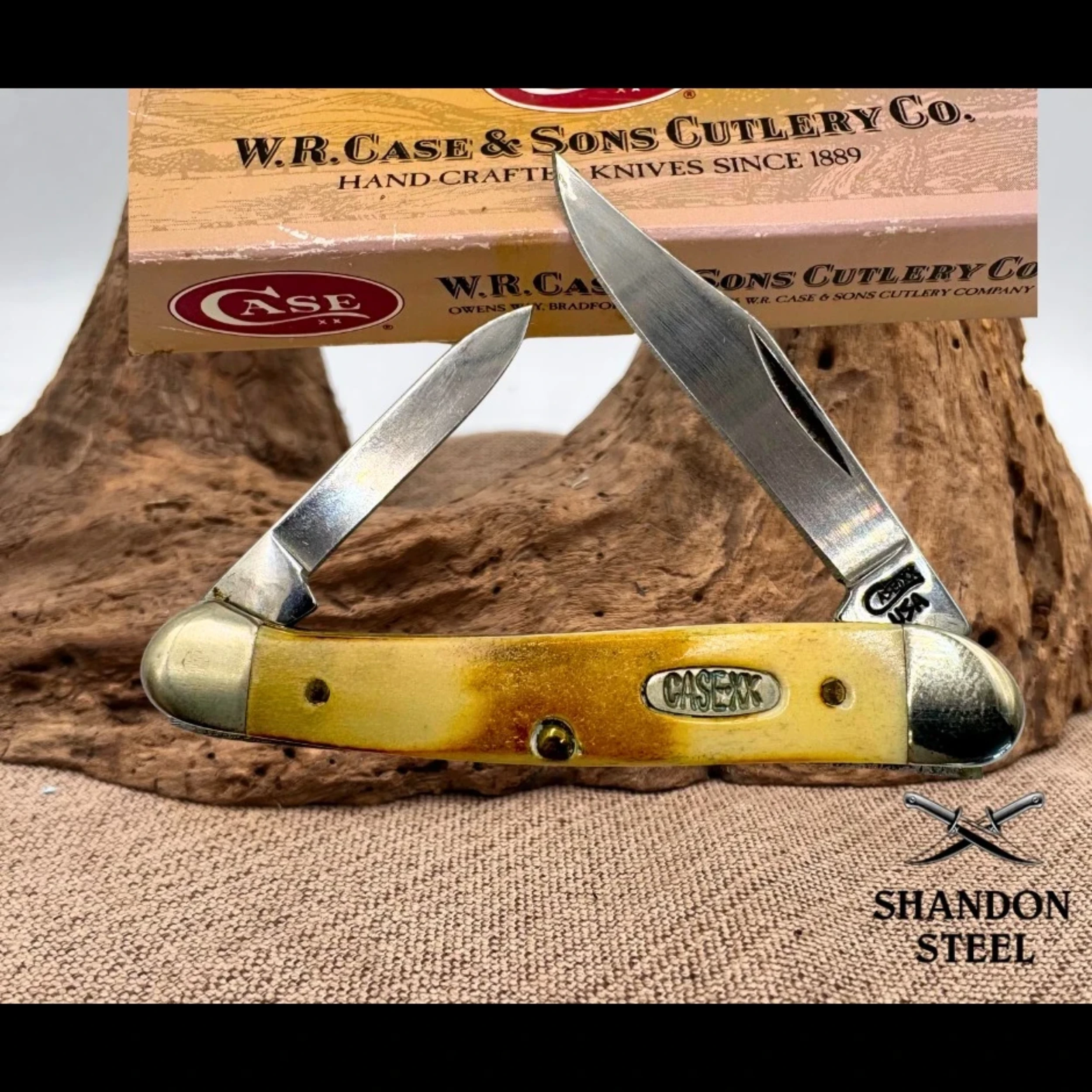 Bladebinge - Case XX USA 1999 Mini Copperhead 52109x Stag Handle 2 ...