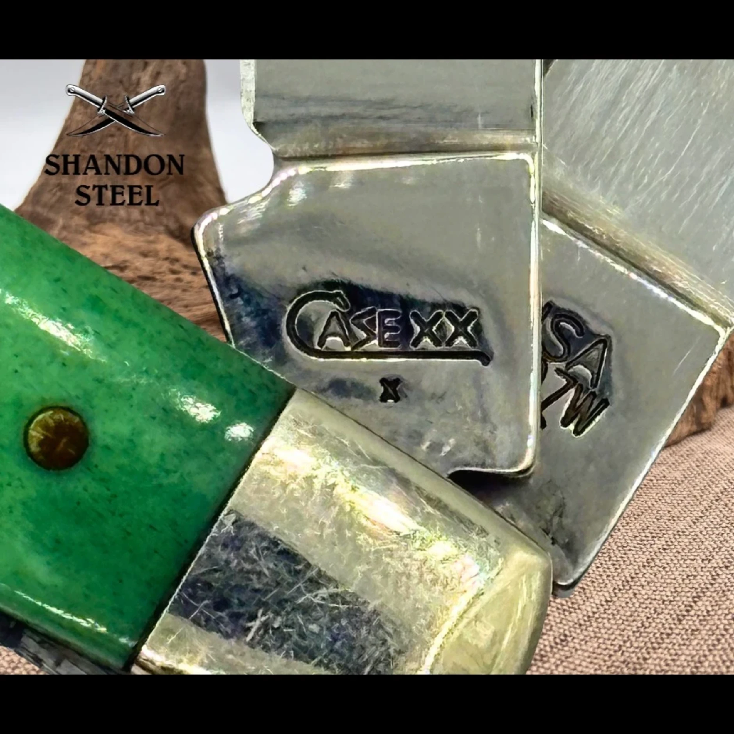 Bladebinge - CASE XX USA SMOOTH GREEN BONE MINI TRAPPER KNIFE 6207 W SS ...