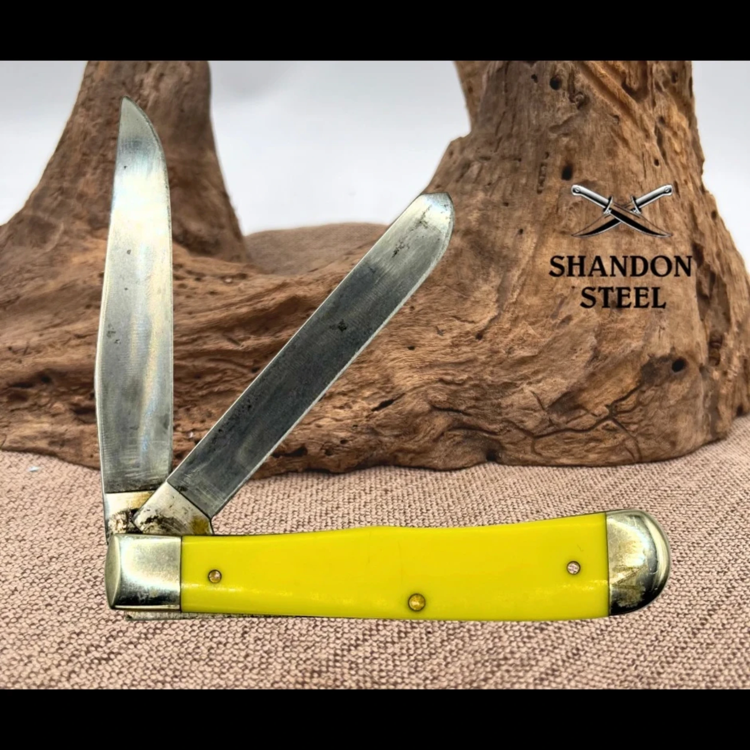 Bladebinge - Case XX USA Knife 3254 CV Yellow Delrin 2 Blade Trapper ...
