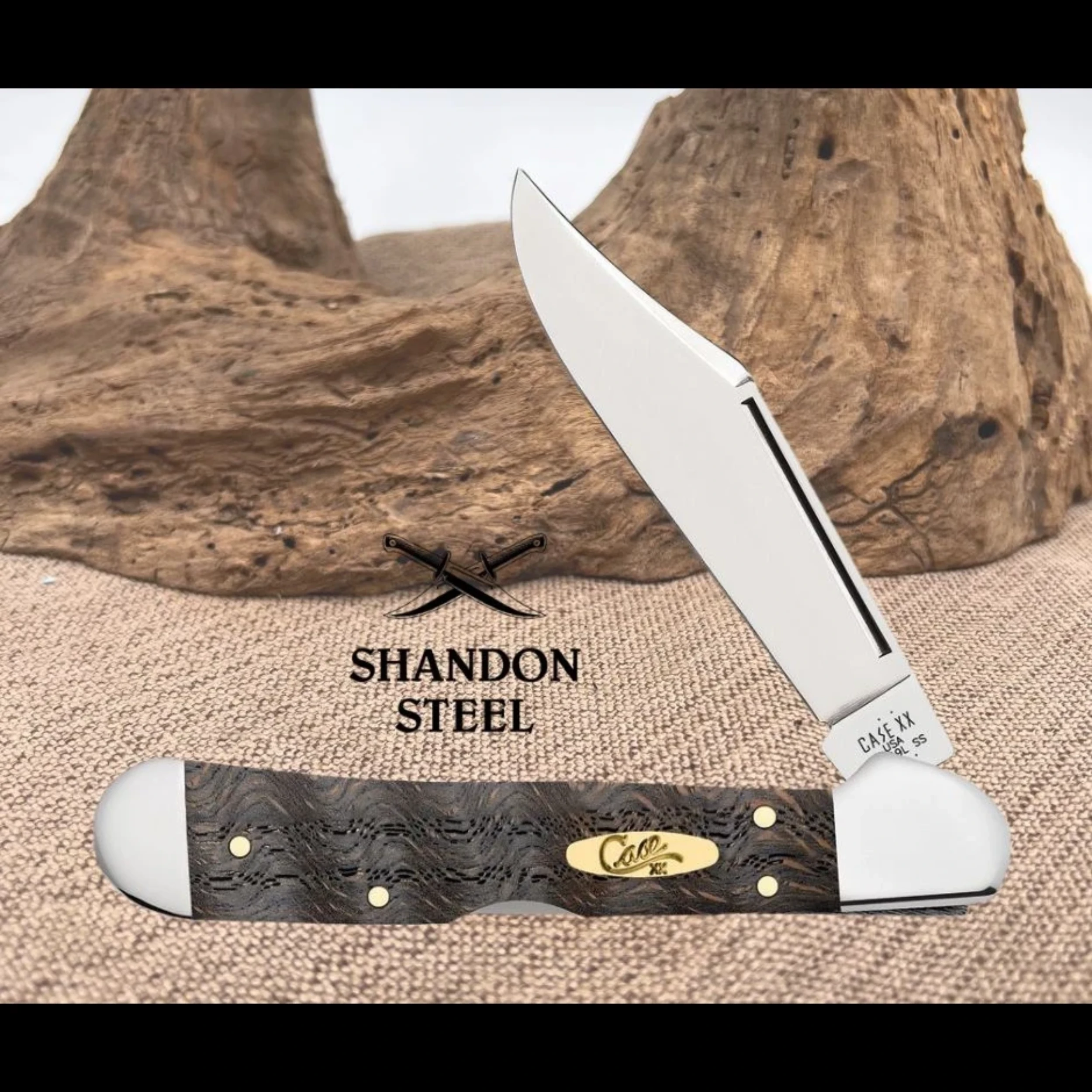 Bladebinge - Case xx Knives Mini Copperlock Black Curly Oak Wood 14010 ...