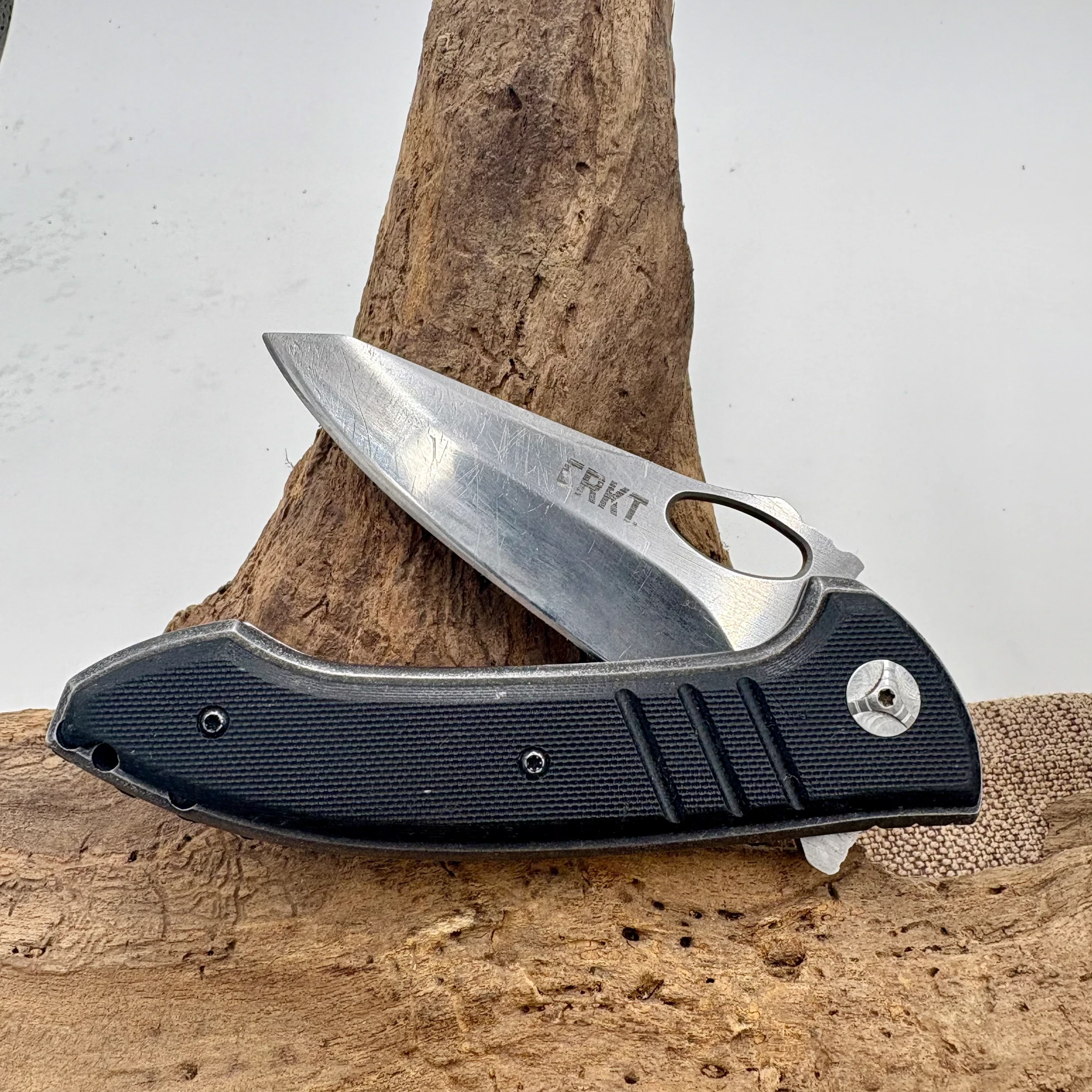 Bladebinge - CRKT 5820 Avant Tac Knife G10 Plain Edge Folding LinerLock ...