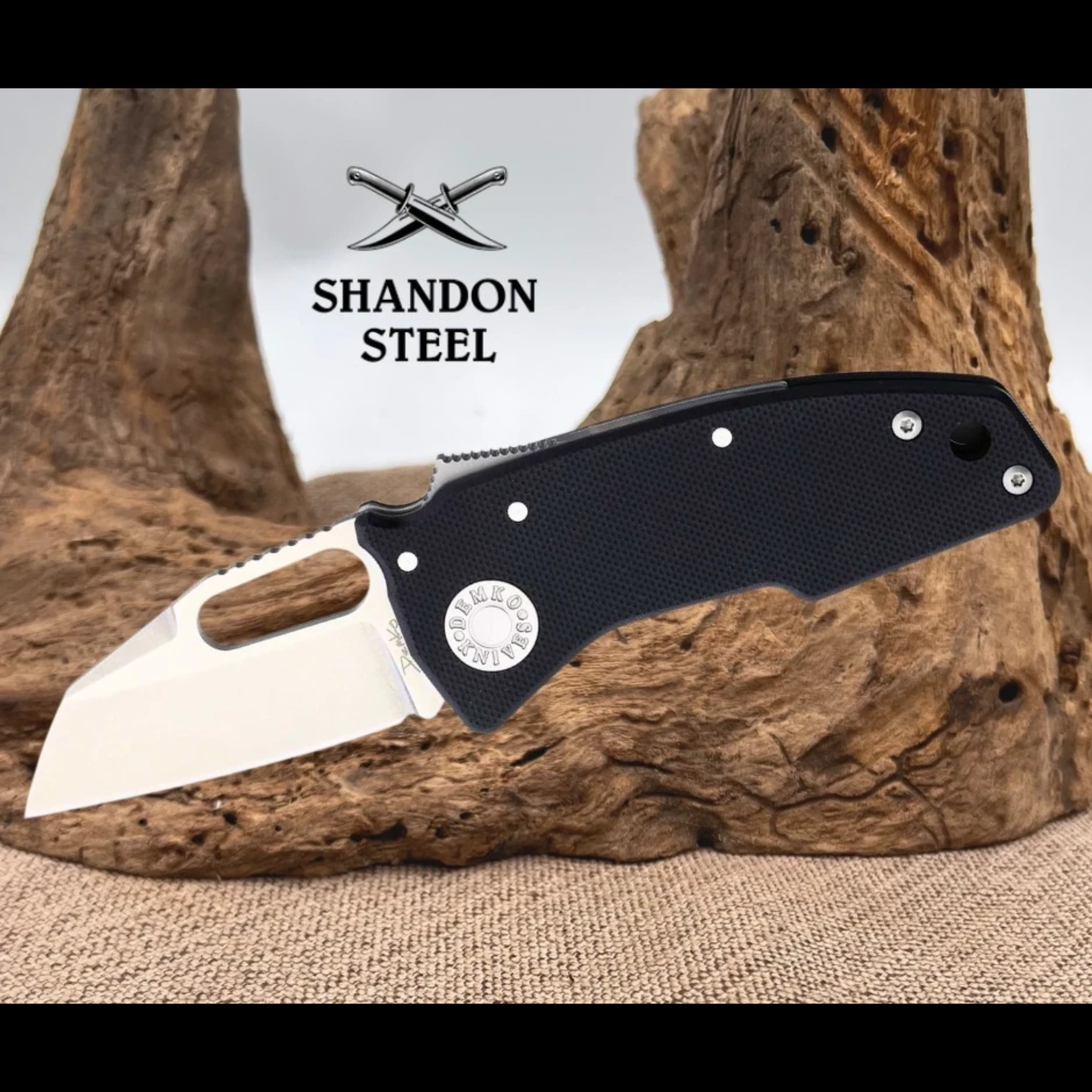 Bladebinge - Demko Nano Shark-Lock Black G10 Folding CPM-20CV Folding ...