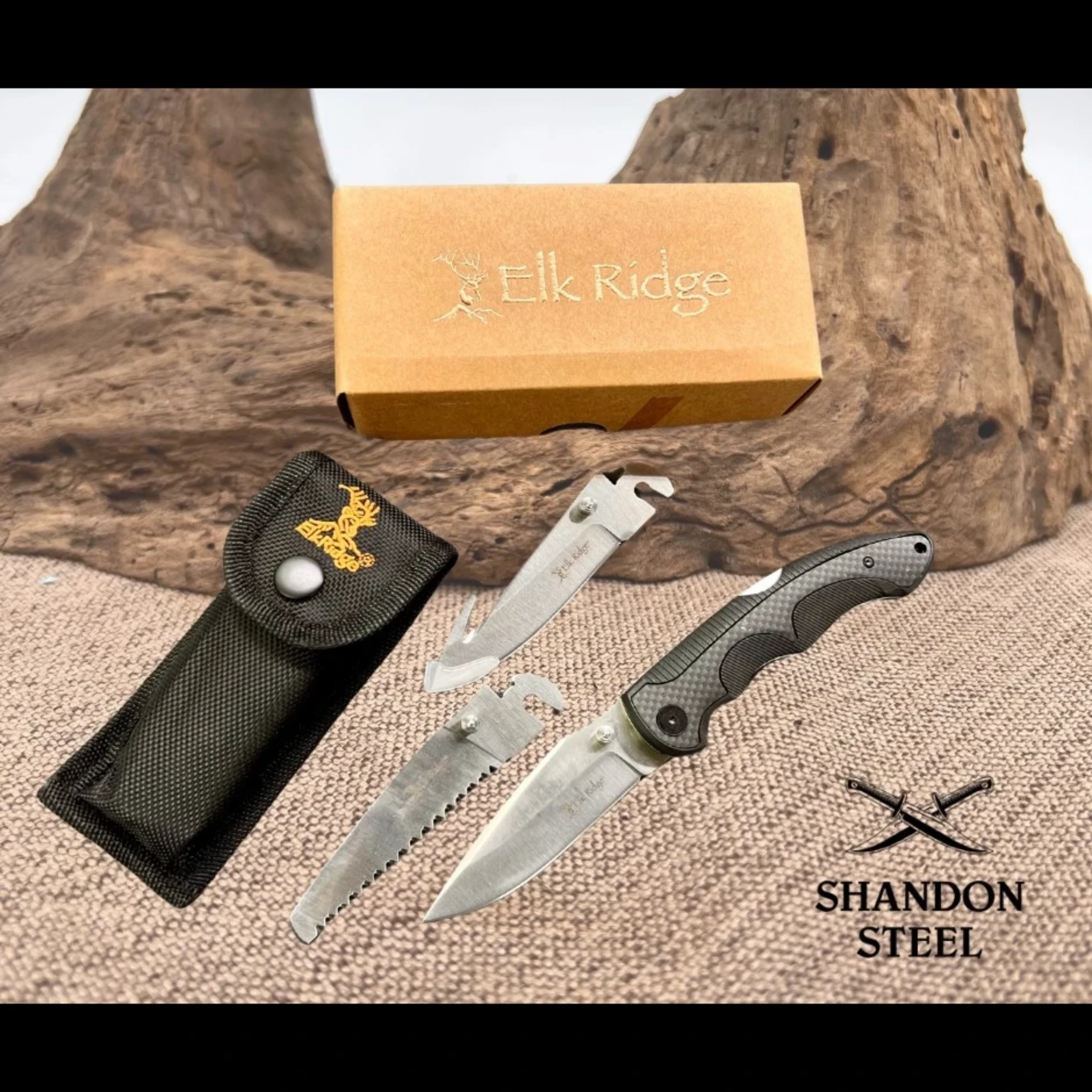 Bladebinge - ELK RIDGE XCHANGE ER-942BKCS KNIFE/ CHANGEABLE BLADES ...