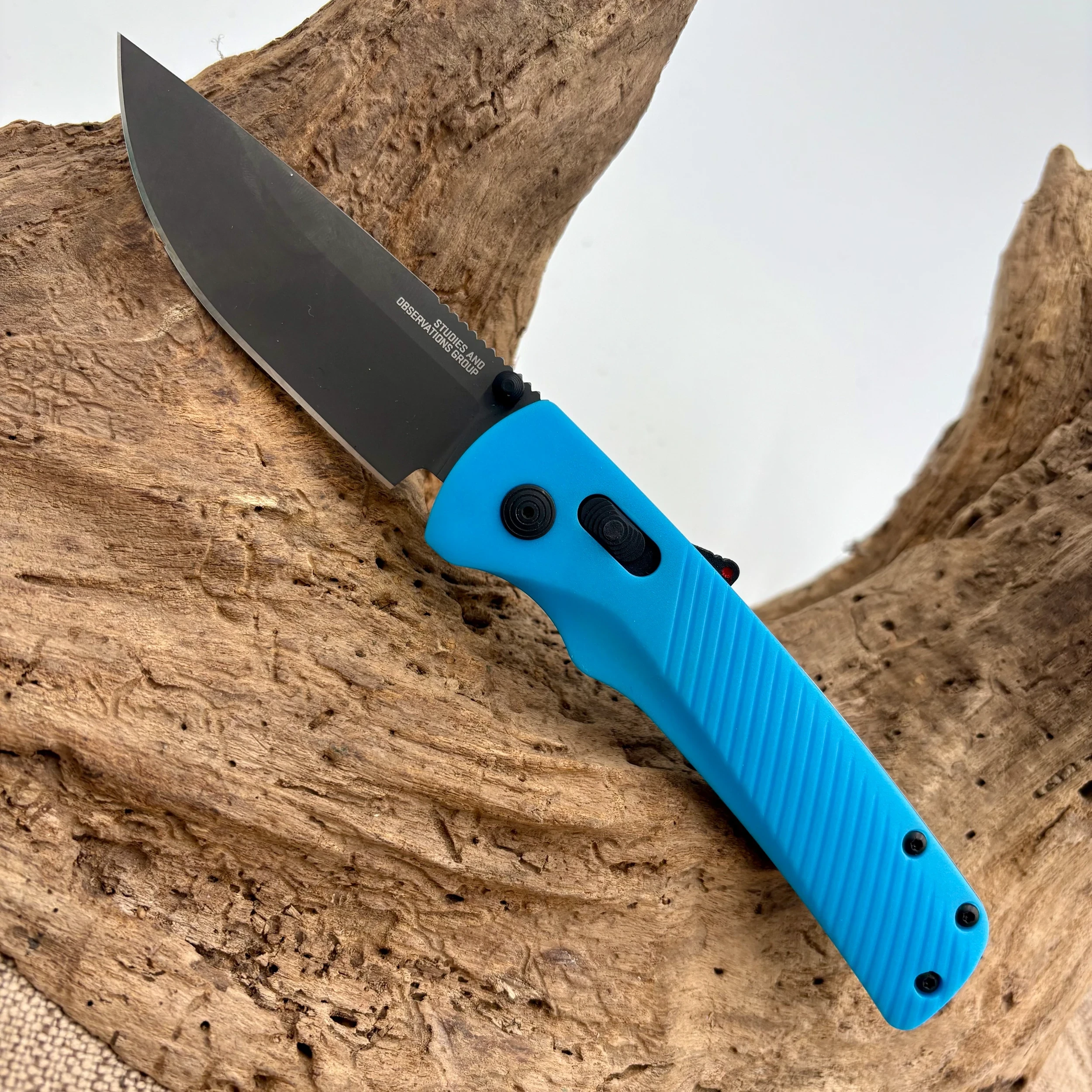 Bladebinge - SOG Flash MK3 AT-XR Lock Cyan Blue Folder Cryo D2 Steel ...