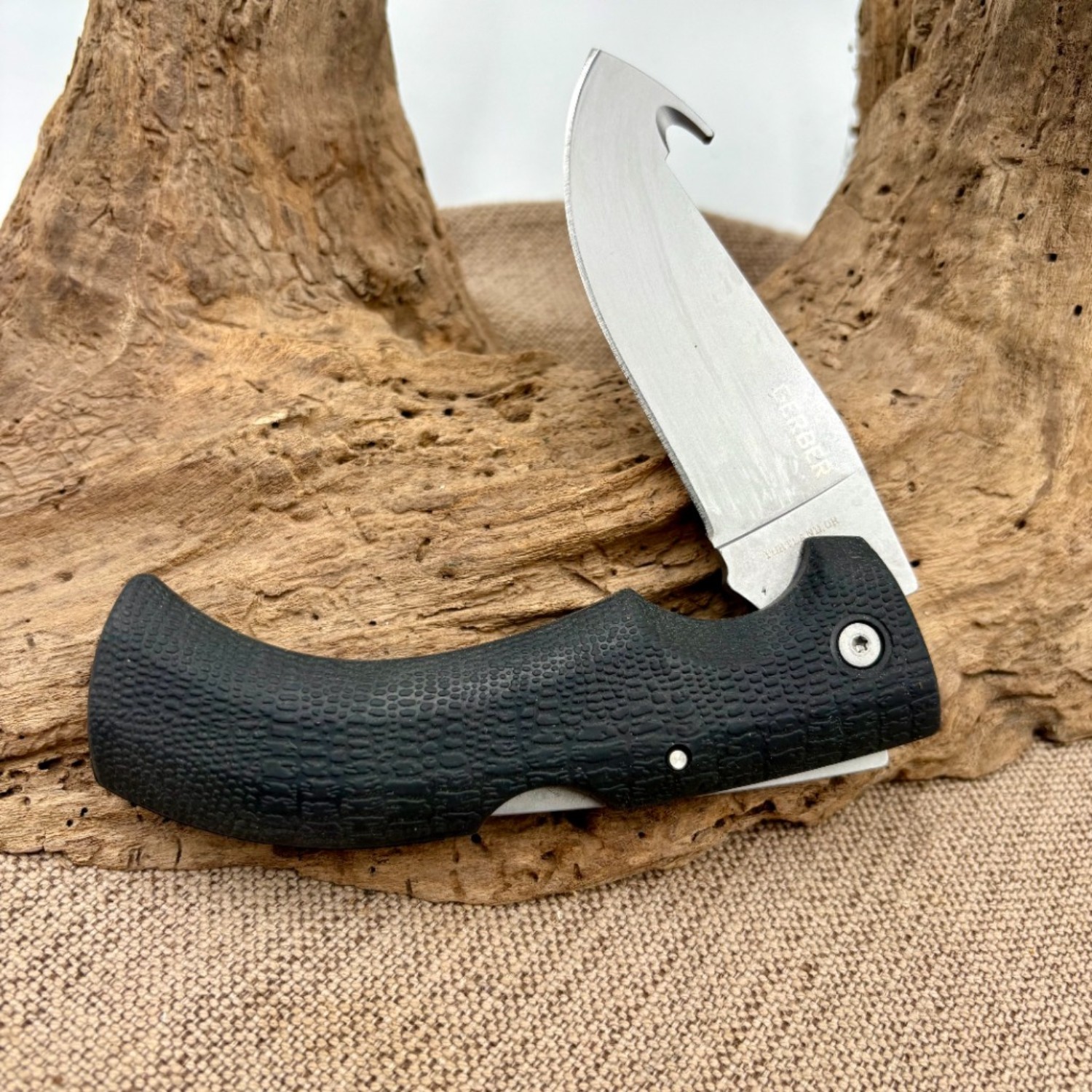 Bladebinge - Gerber Gator USA Guthook blade Lockback Folder w/rubber ...