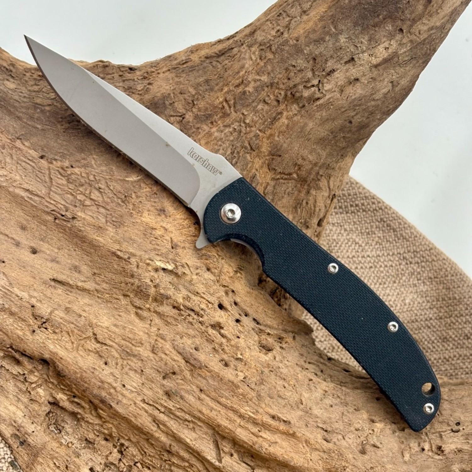 Bladebinge - Kershaw 3410 Chill RJ Martin Design Black Single Blade ...