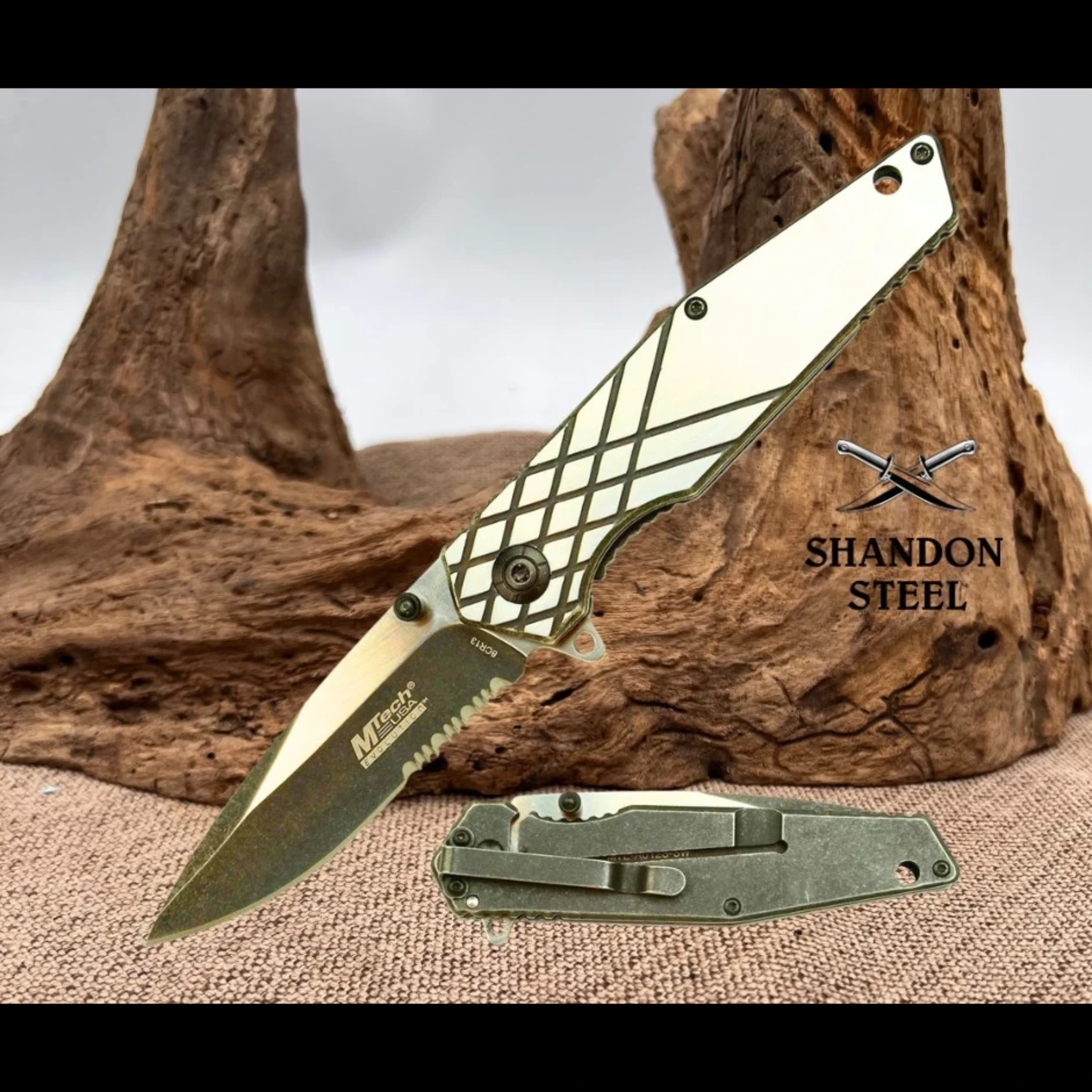 Bladebinge - MTech Evolution Drop Point Partially Serrated Spring ...