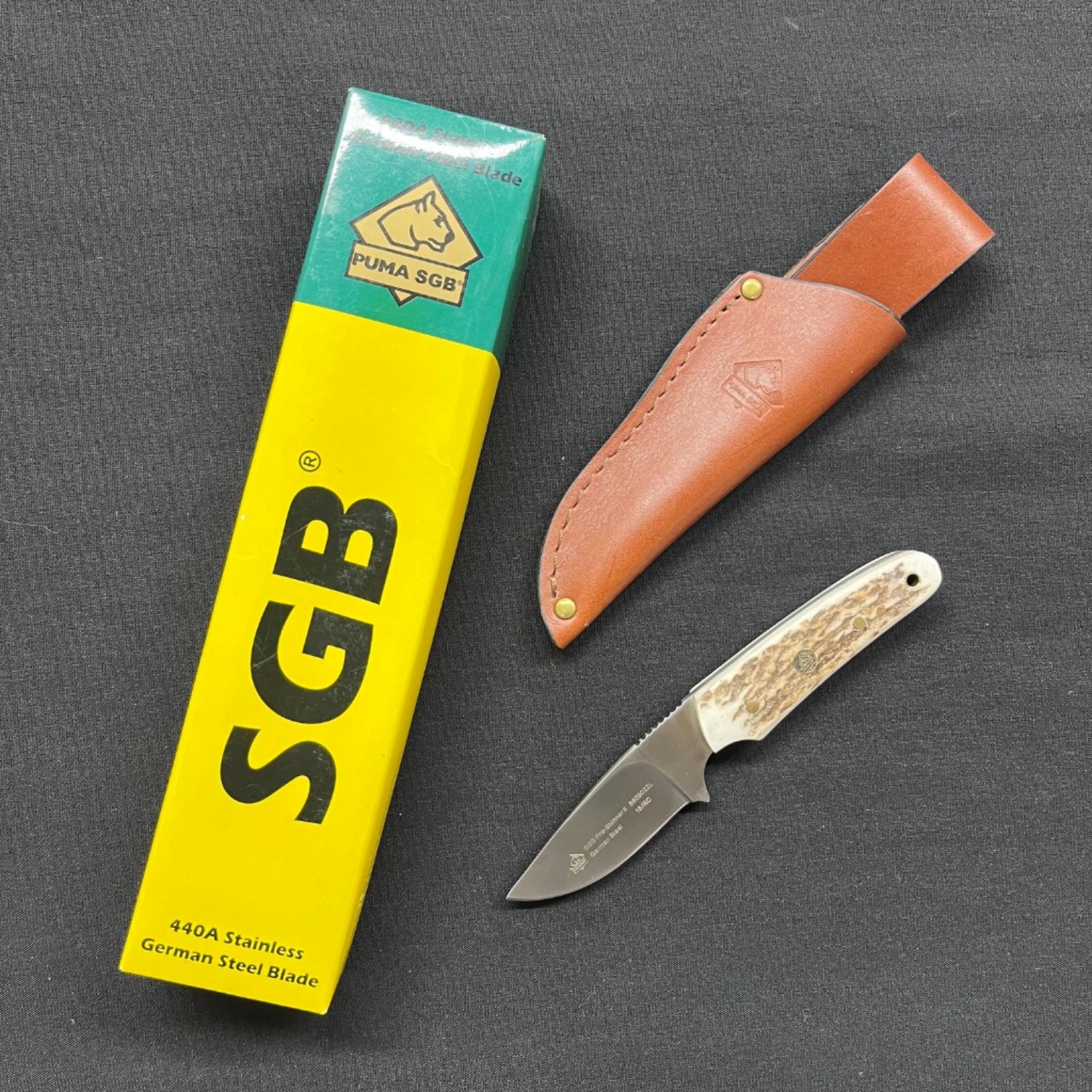 Bladebinge - Puma SGB Pro Skinner II Stag Handle Hunting Knife with ...