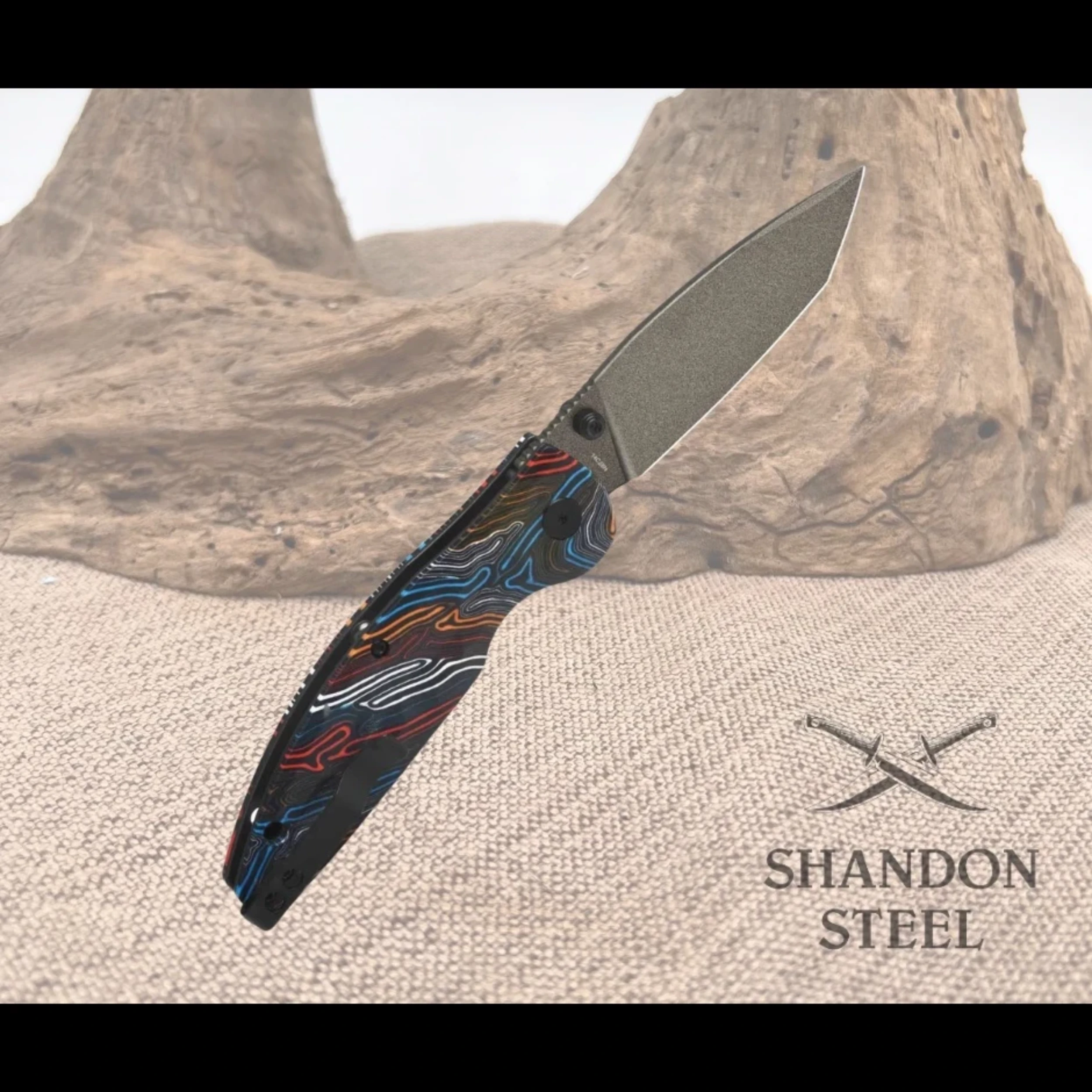 Bladebinge - QSP Turtle Punk Pocket Knife 14C28N Blade Colorful G10 ...