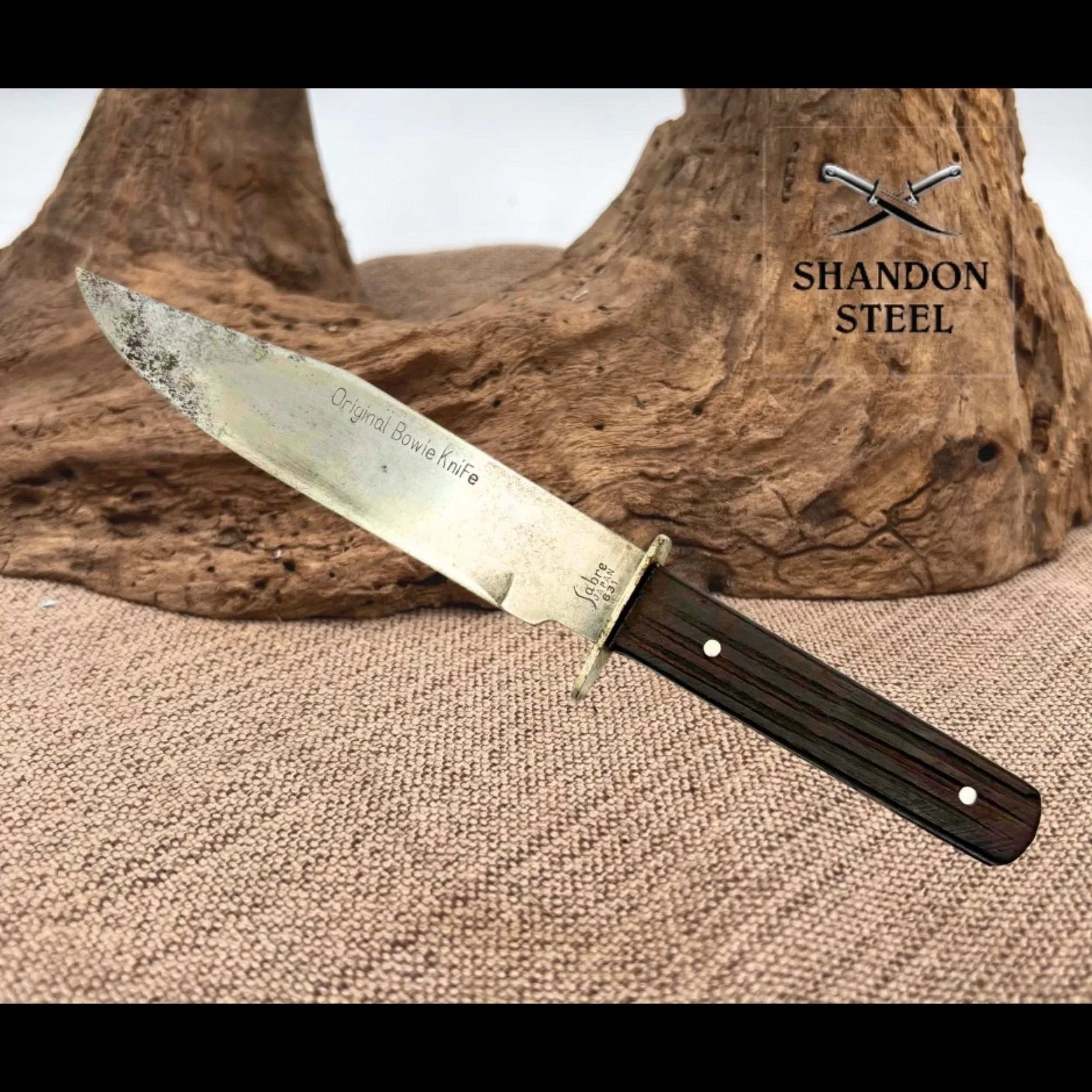 Bladebinge - Sabre Vintage ORIGINAL BOWIE KNIFE 631 Fixed Blade Japan 6 ...