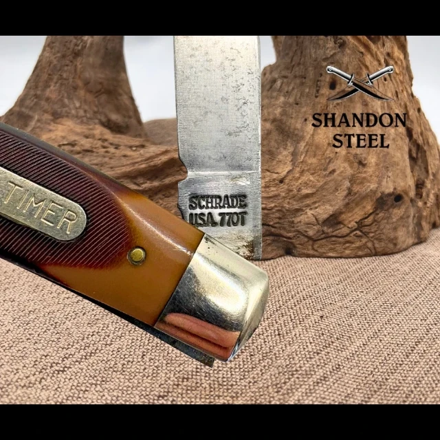 Bladebinge - Schrade VTG Old Timer 77OT Muskrat 2 Blade Delrin Handle ...