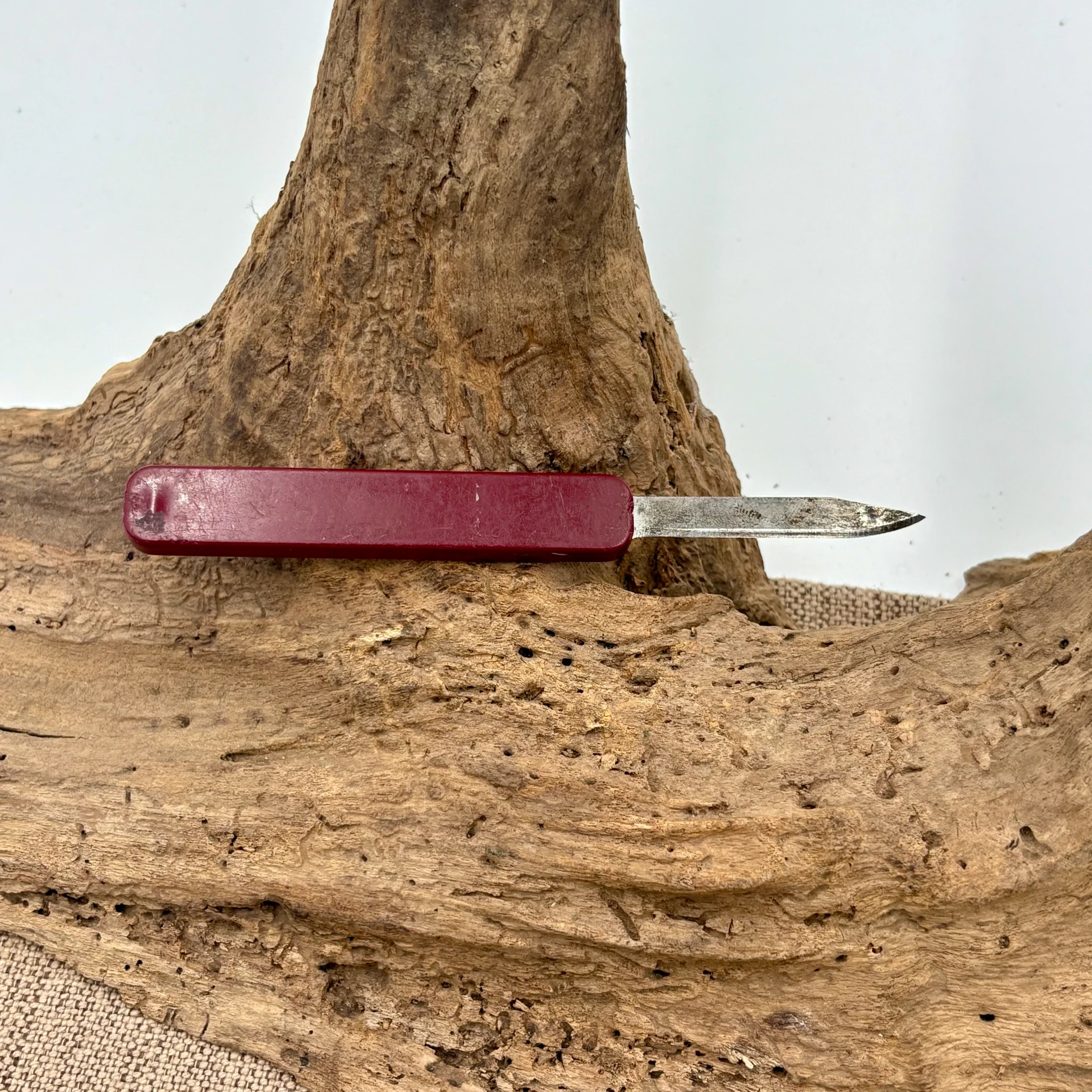 Bladebinge - Slide Out Vintage Red Pocket Knife Carbon Blade Plastic ...