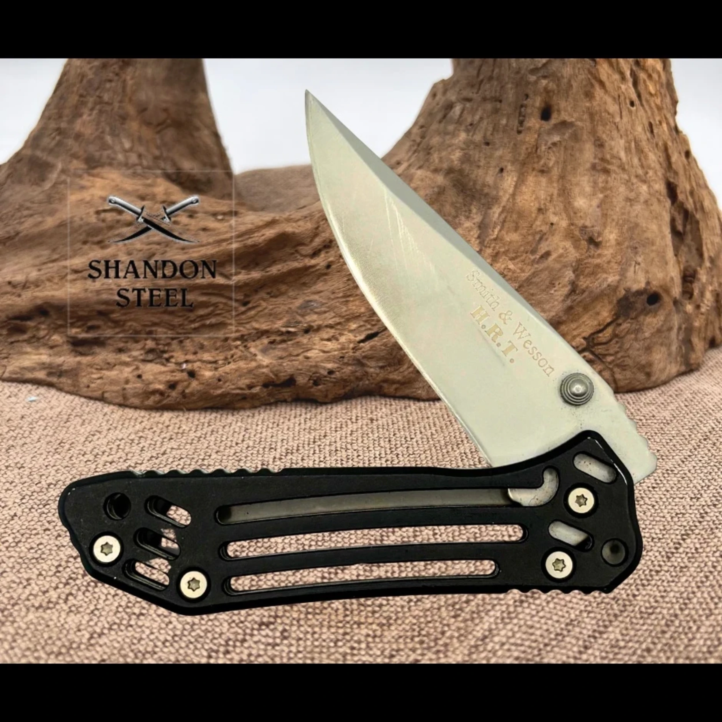 Bladebinge - Smith & Wesson Plain Edge Folding Fighter Darrel Ralph ...