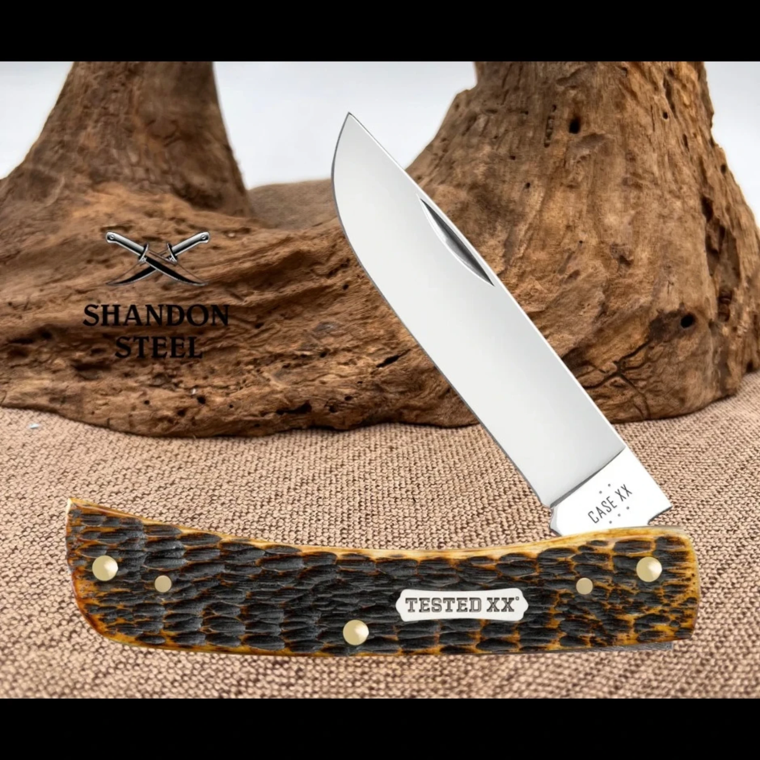 Bladebinge - Case XX USA Burnt Amber Bone Rogers Jig Sod Buster Jr ...