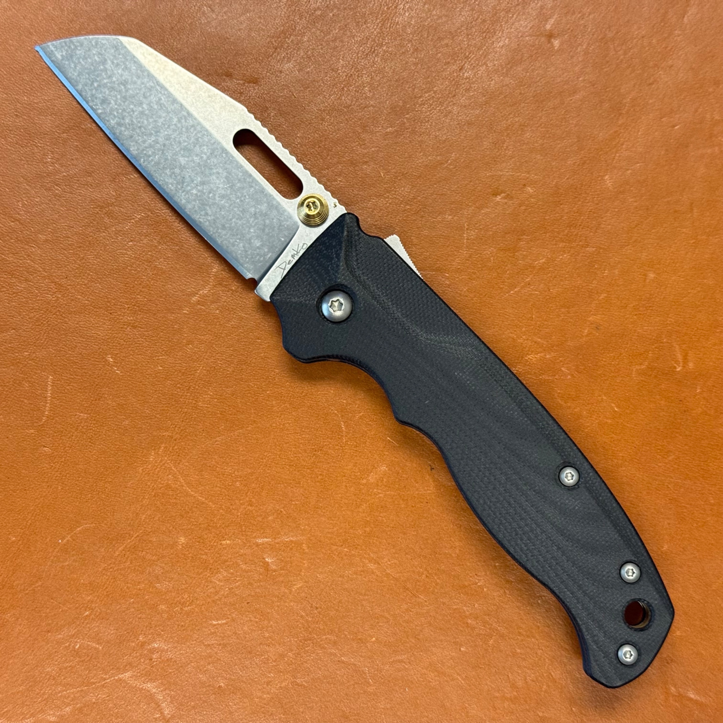 Bladebinge - Demko AD 20.5 with Flytanium G-10 scales, brass backspace ...