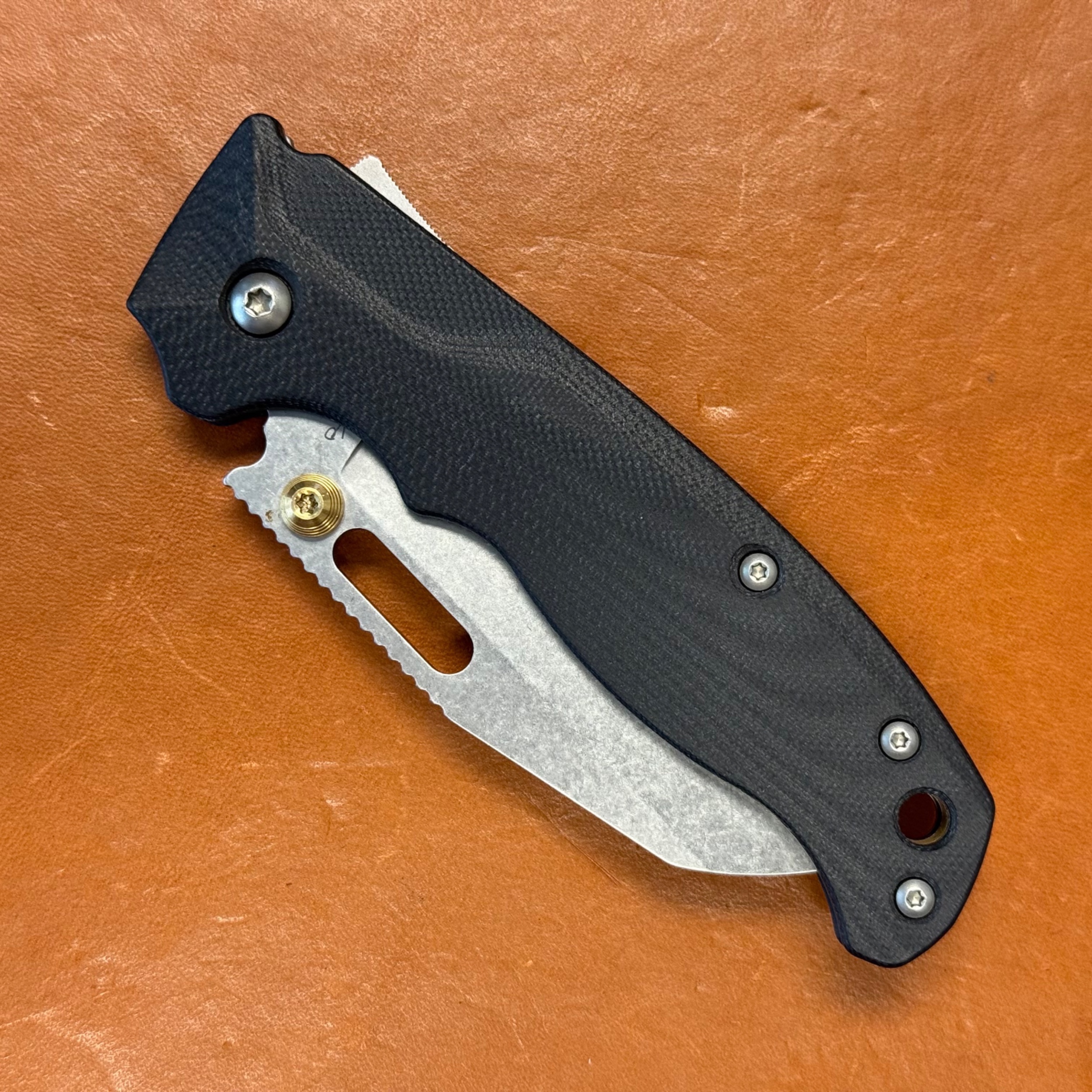Bladebinge - Demko AD 20.5 with Flytanium G-10 scales, brass backspace ...