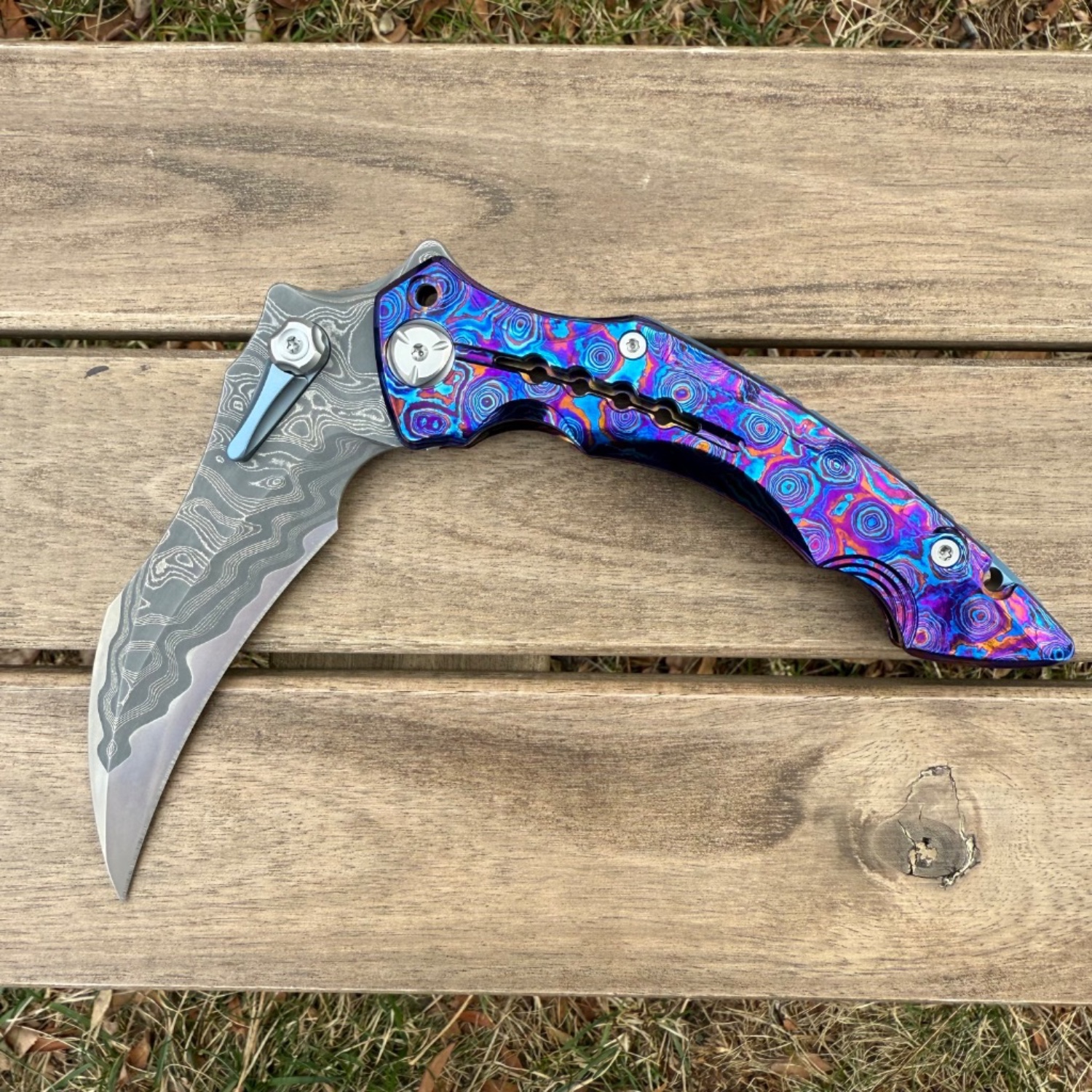 Bladebinge - Maxace Hela (Full Dressed) Timascus Handles, Core Damascus ...