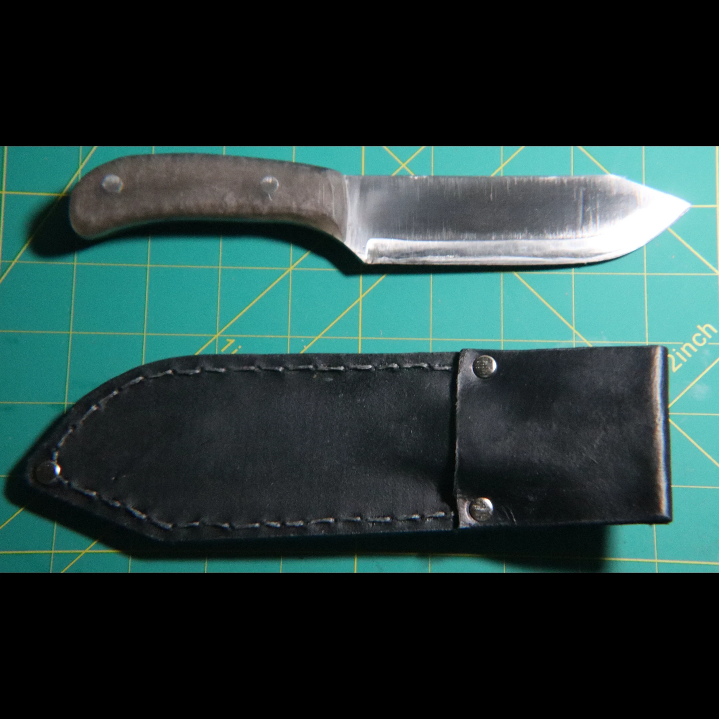 Bladebinge - Handmade 1095 Clip Point Hunter + Welted Leather Sheath ...
