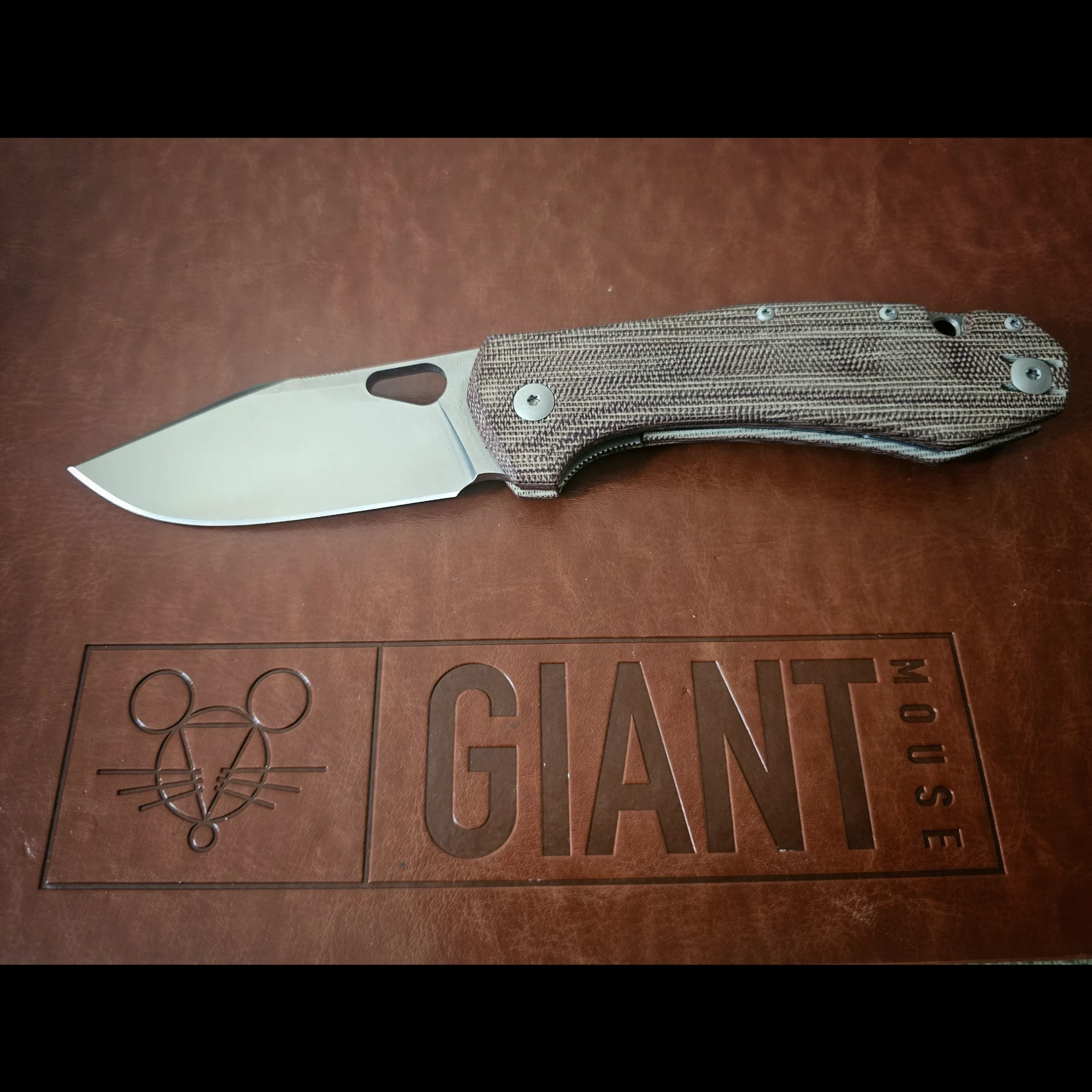 Bladebinge - Giant Mouse Giantmouse Grand Canvas Natural Micarta Elmax ...