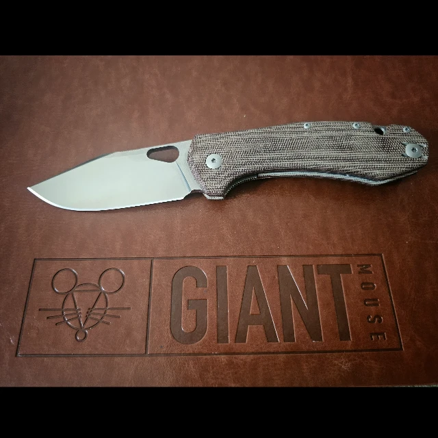 Bladebinge - Giant Mouse Giantmouse Grand Canvas Natural Micarta Elmax ...
