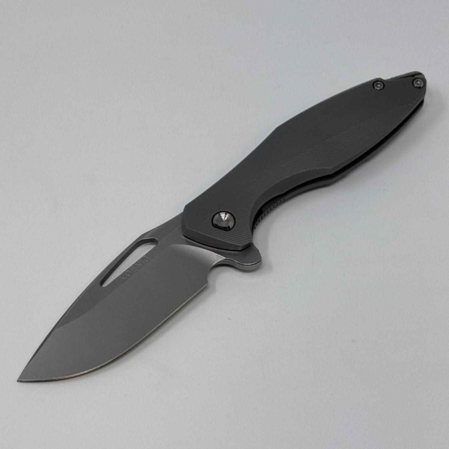 Bladebinge - Koenig Knives Mini Arius - Patterned Handle - Burnished w ...