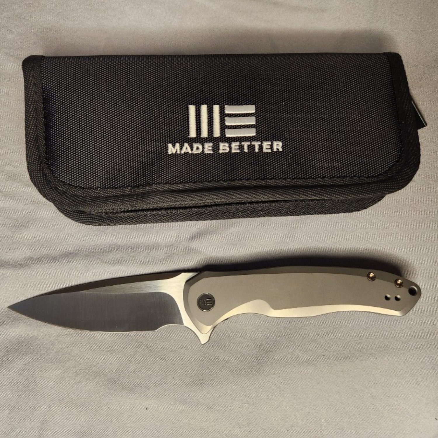 Bladebinge - WE Knife Co. Kitefin Frame Lock Knife Gray Ti (3.24" Satin ...