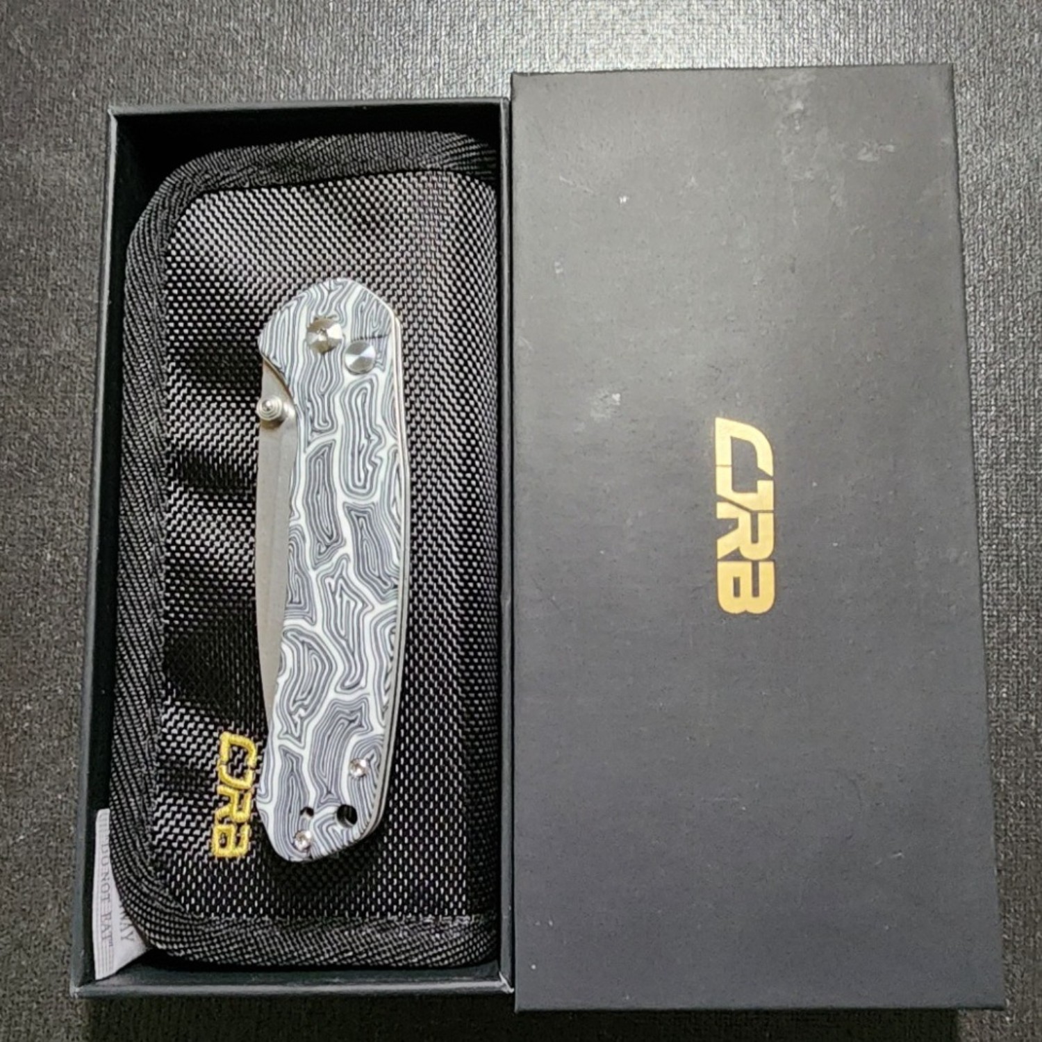 Bladebinge - WMK EXCLUSIVE CJRB PYRITE FOLDING KNIFE BLACK & WHITE GMASCUS G10 HANDLE AR-RPM9 ...