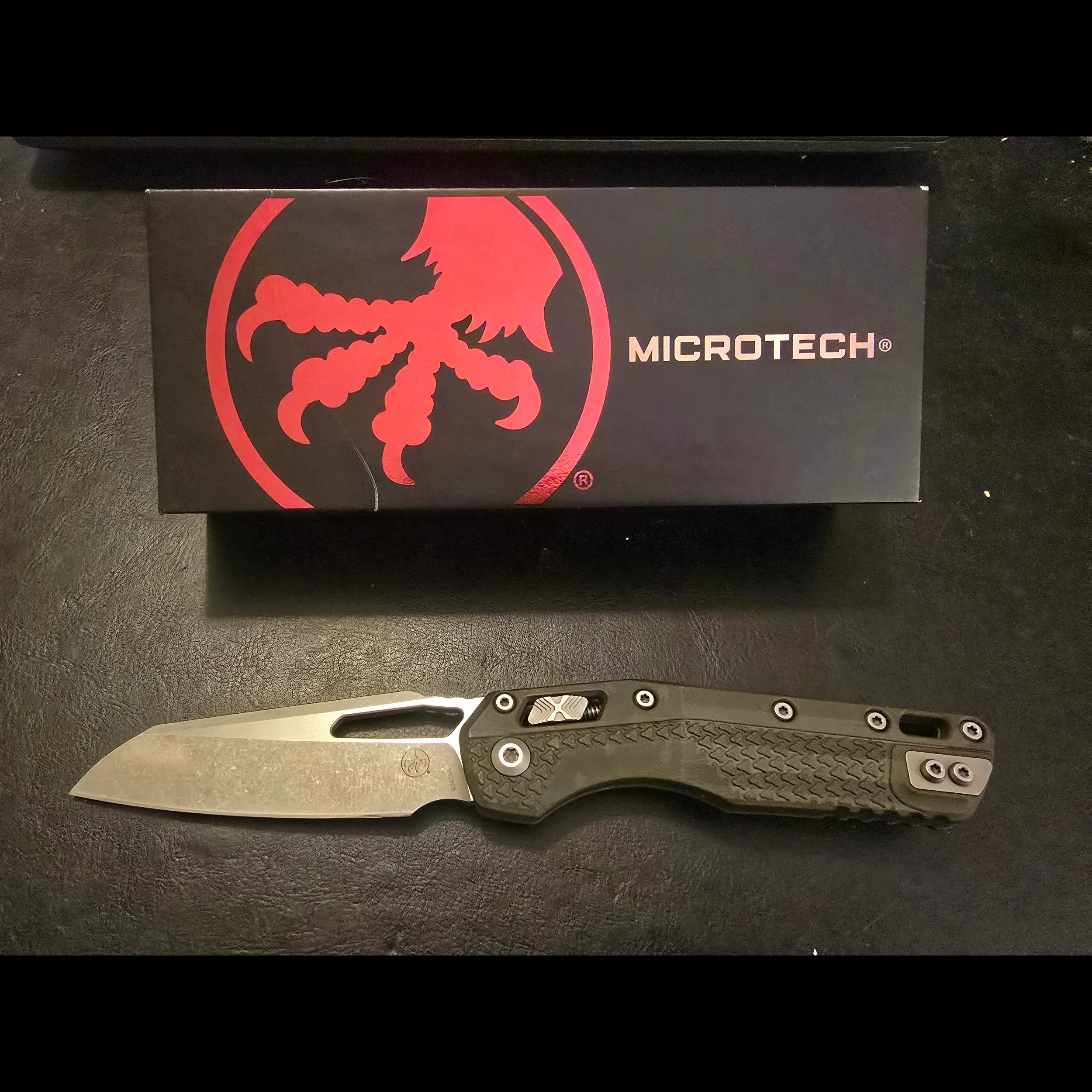 Bladebinge - Microtech MSI with OD Green Flag scales
