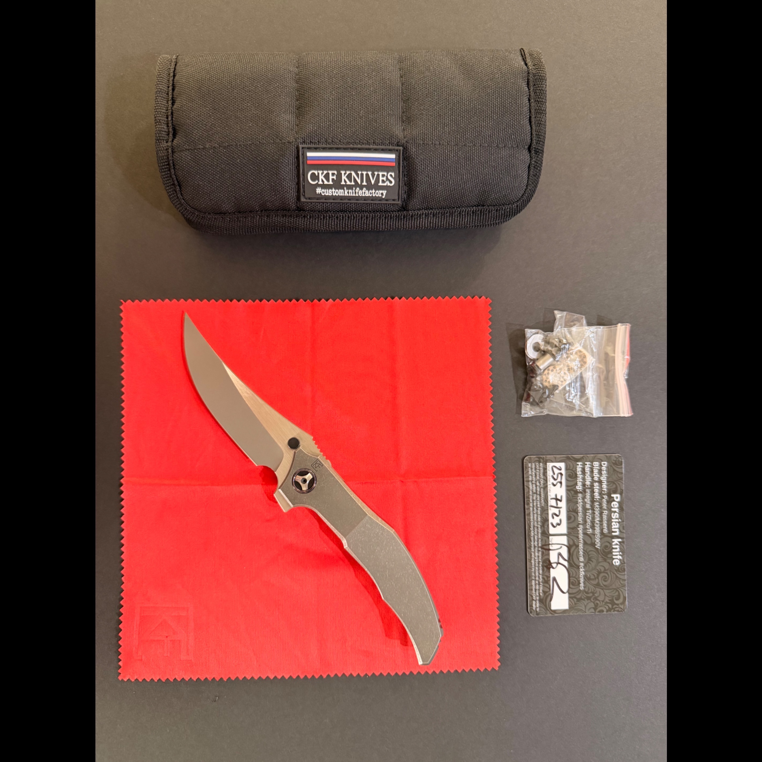 Bladebinge - Custom Knife Factory CKF Persian M390 Integral Titanium ...