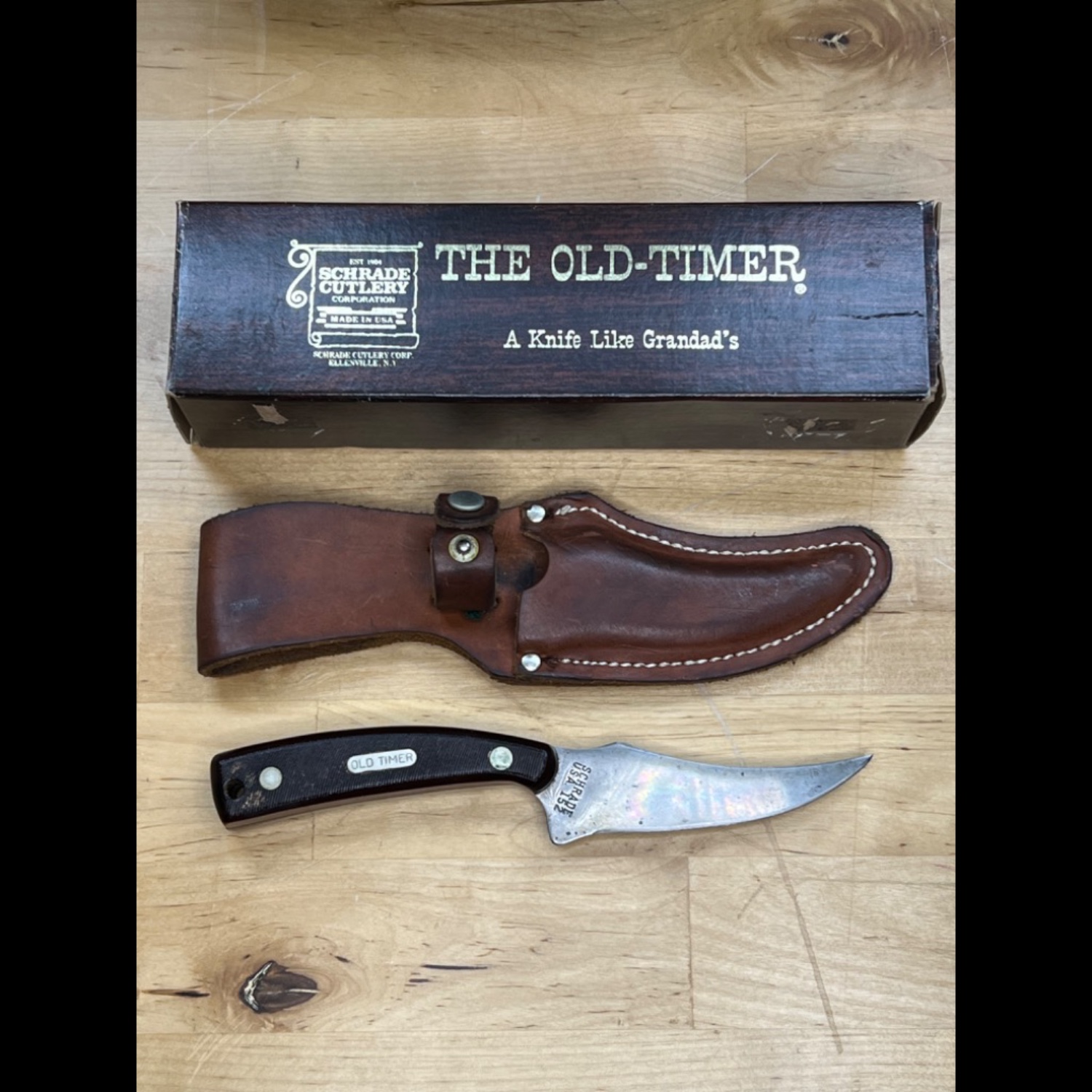 Bladebinge - VINTAGE SCHRADE MADE USA OLD TIMER SAWCUT SHARPFINGER ...