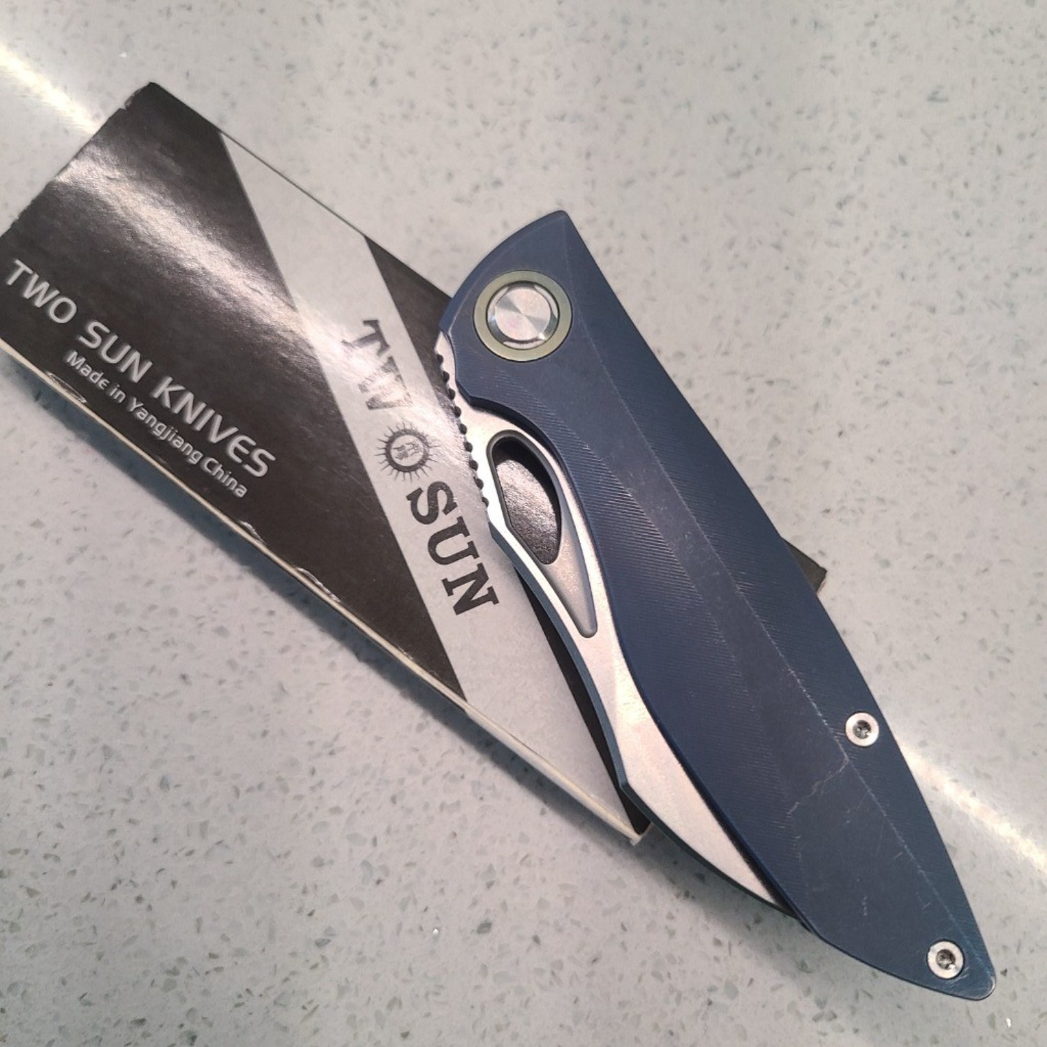 Bladebinge - TwoSun ts270 - titanium 14c28n clamshell handle