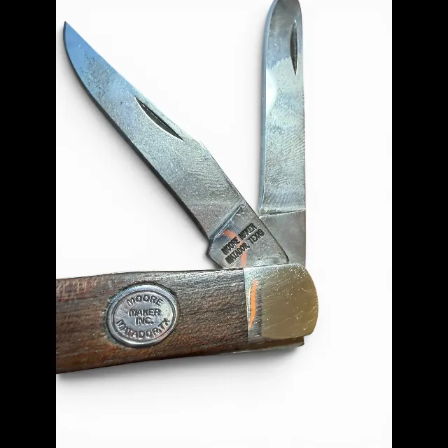 Bladebinge - Vintage Moore Maker 3200MB Two-Blade Pocket Knife – Wood ...